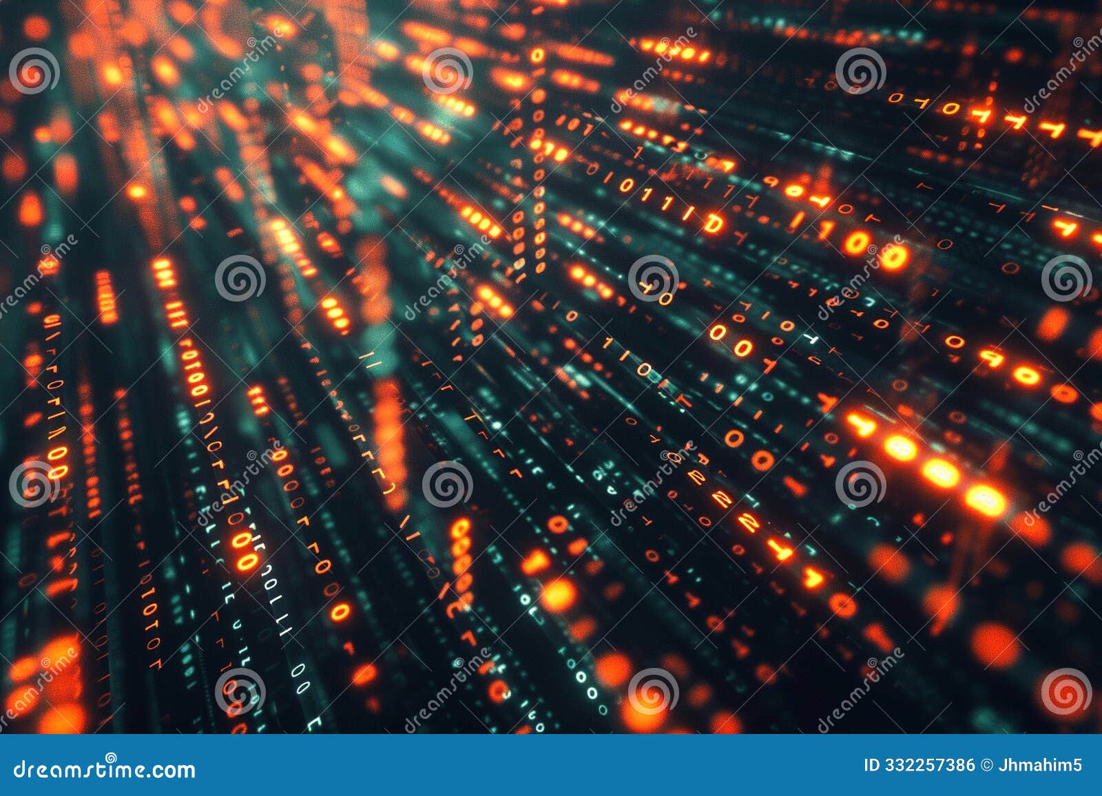 Abstract Digital Binary Code Stock Illustration - Illustration of machine, coding: 332257386