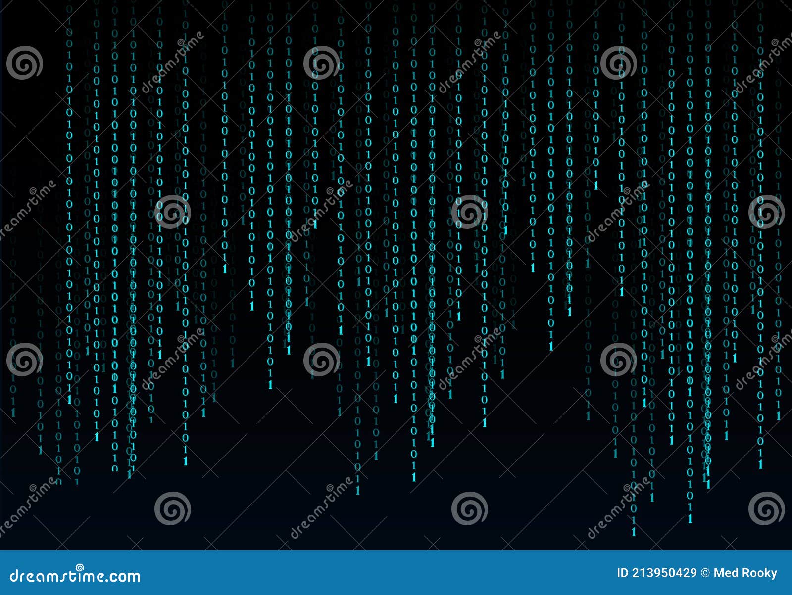 Abstract Digital Binary Code Background with 0 and 1 Digit. Data Security and Software ...