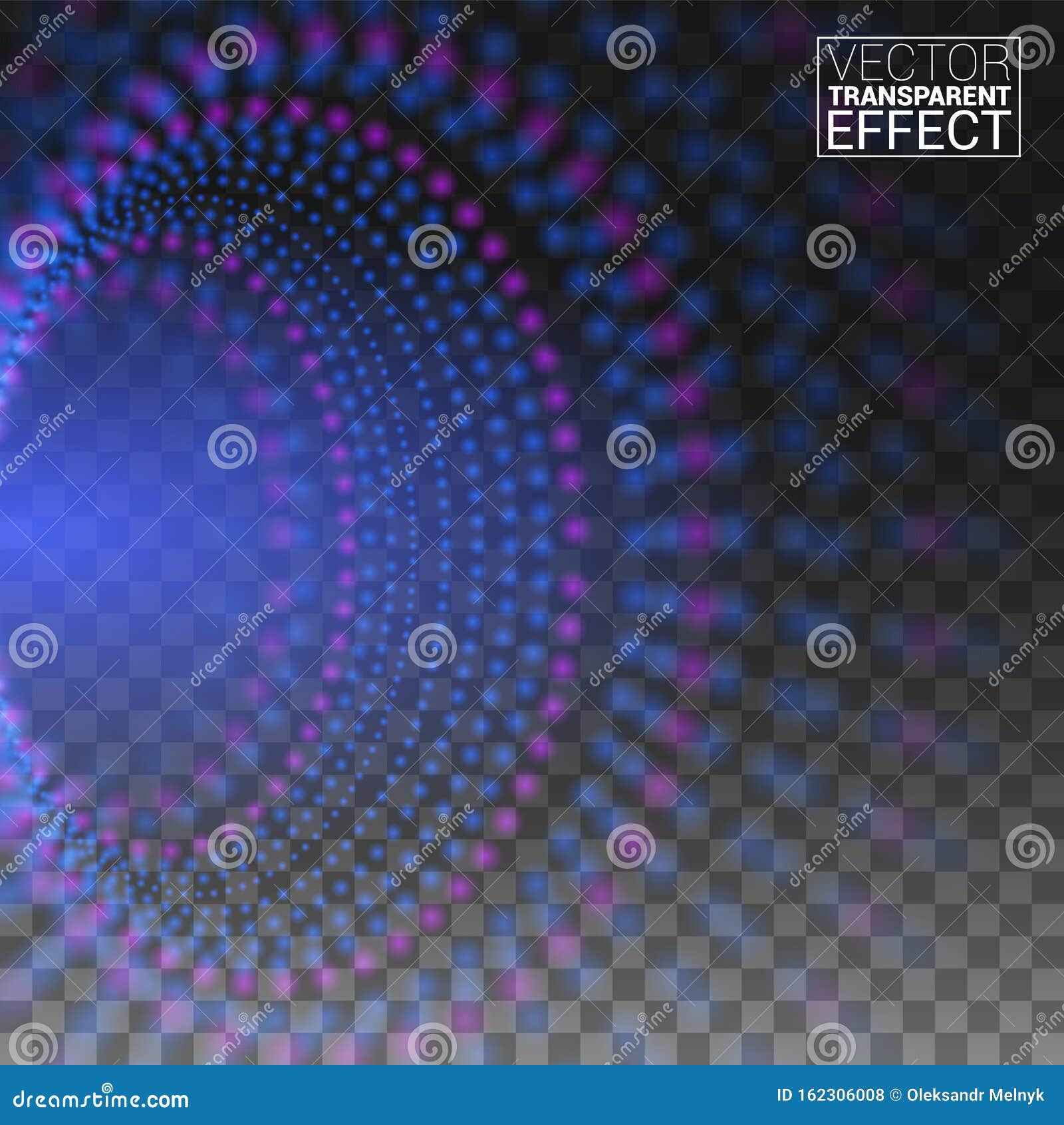 Abstract Digital of Blue Glowing Liquid Energy Around the Circle ...