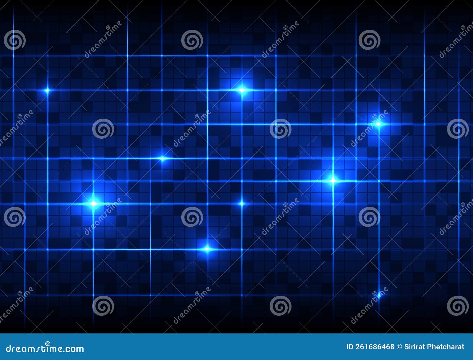 Abstract Digital Blue Light Network Communication Vector Background ...
