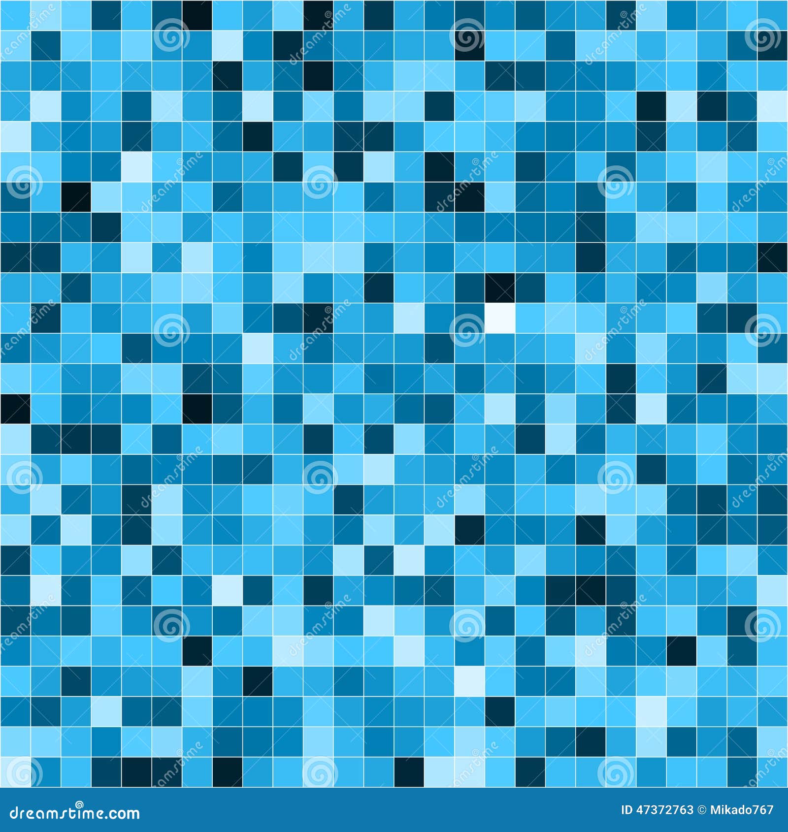 Abstract Digital Blue Pixels Seamless Pattern Stock Vector ...