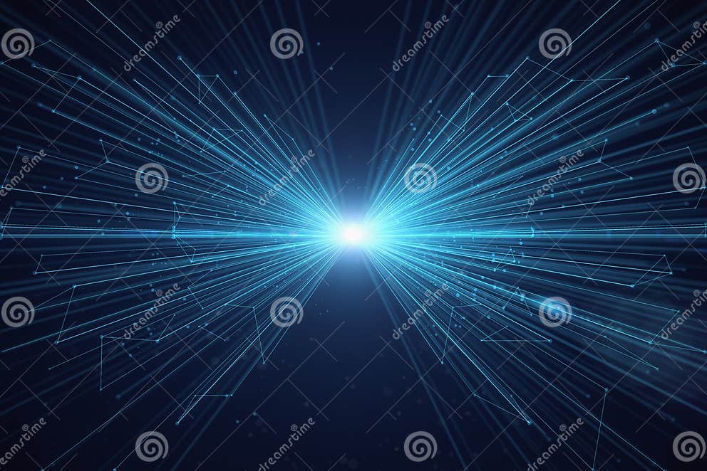 Abstract Blue Ray Background Stock Illustration - Illustration of ...