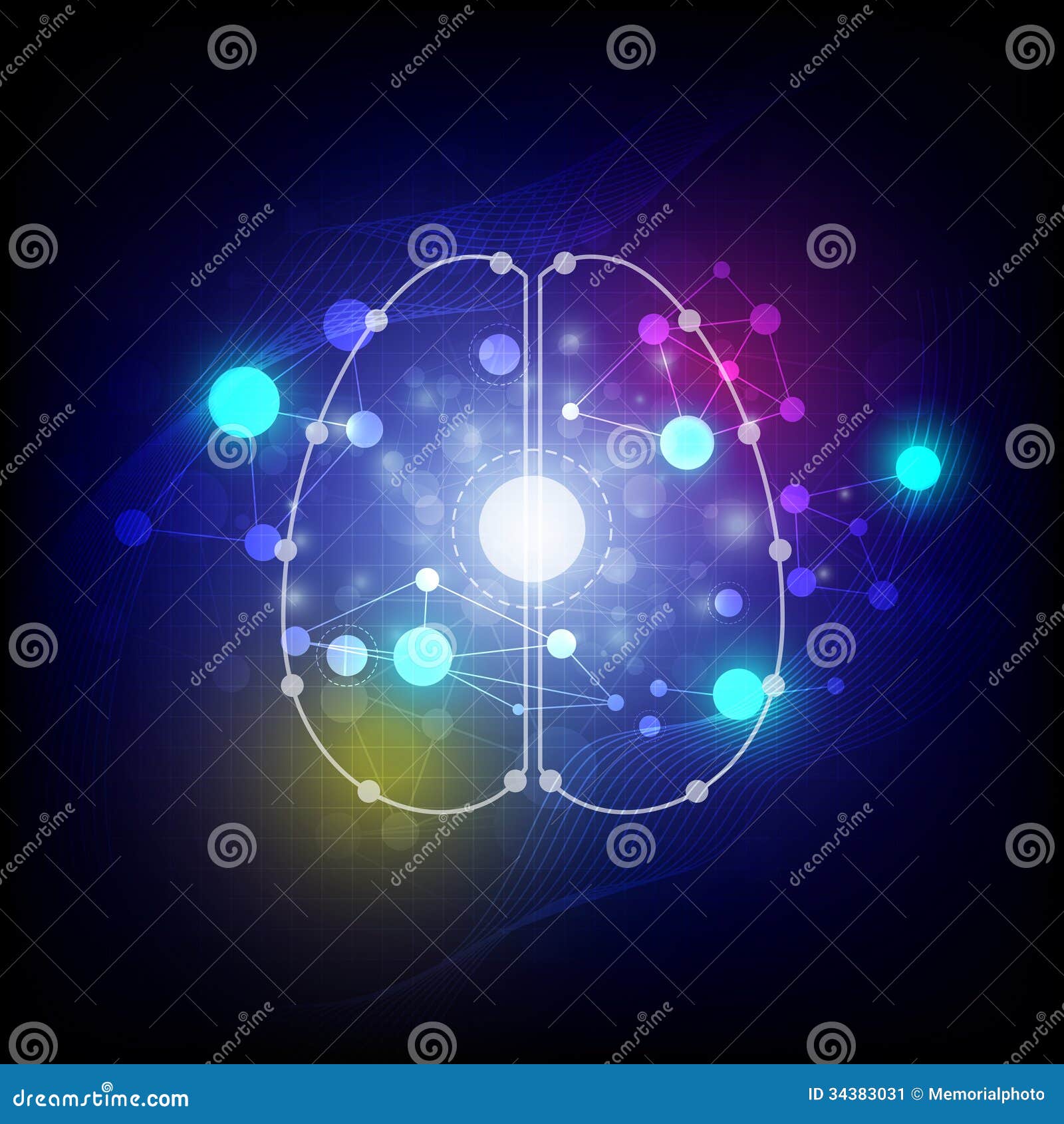 Brain. Background With Brain. The Concept Of Thinking. Brain Neurons ...