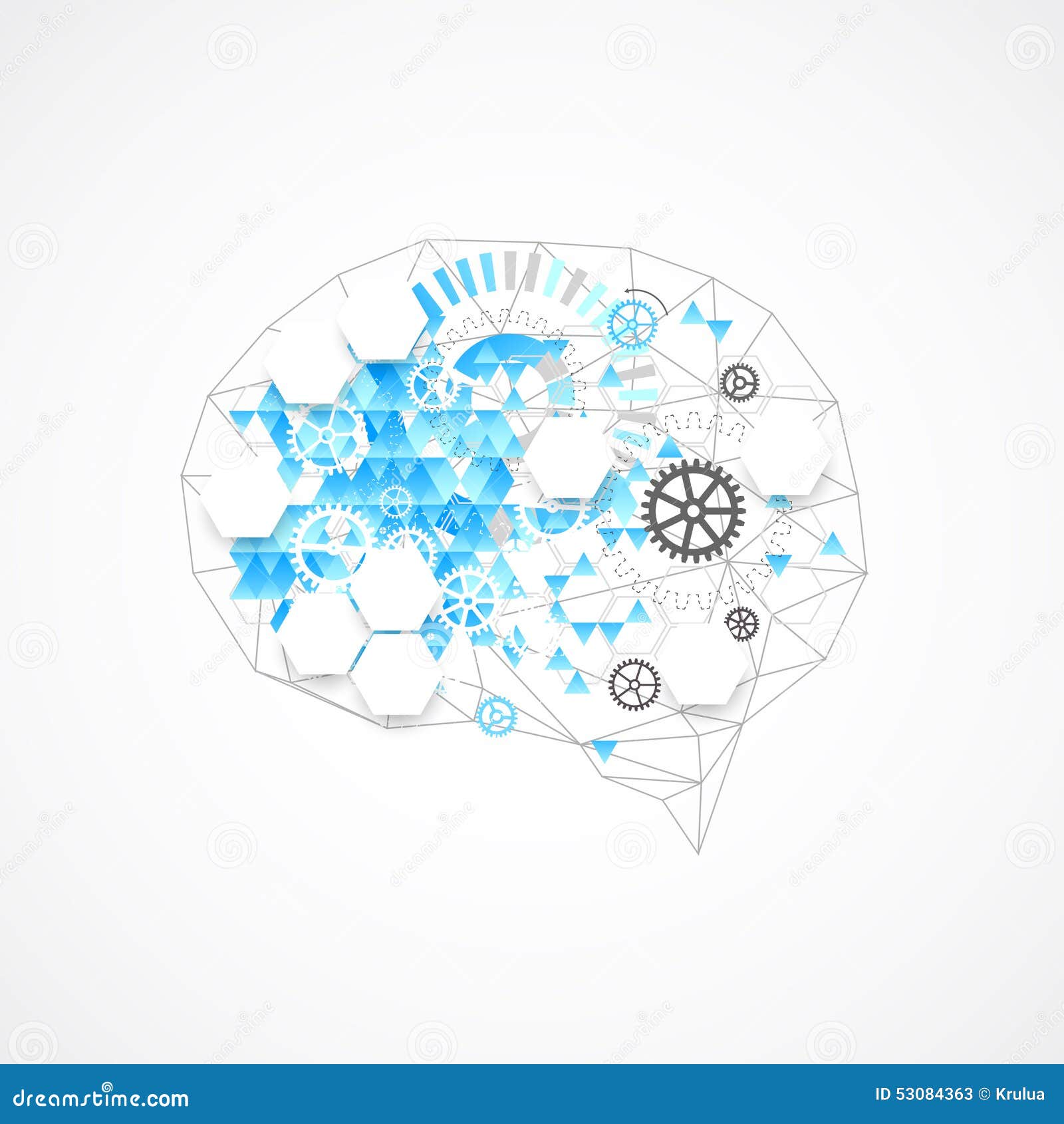 Abstract Digital Brain,technology Concept. Stock Vector - Illustration ...