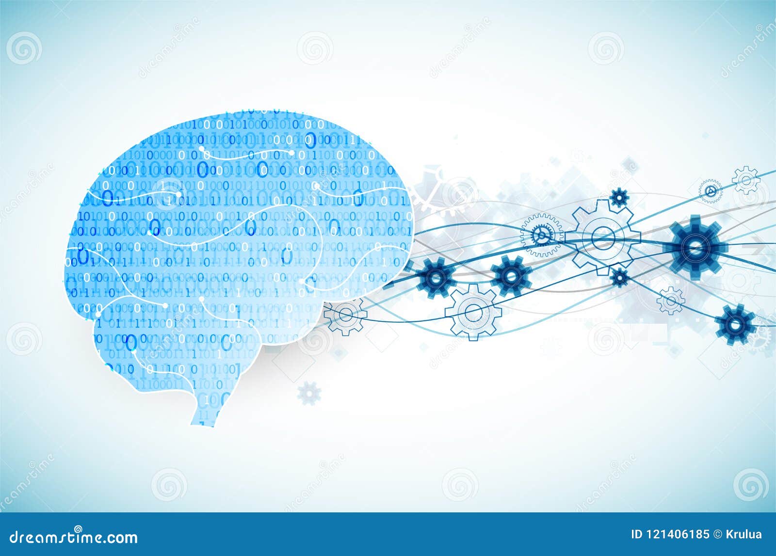 Abstract Digital Brain,technology Concept. Vector Stock Vector ...