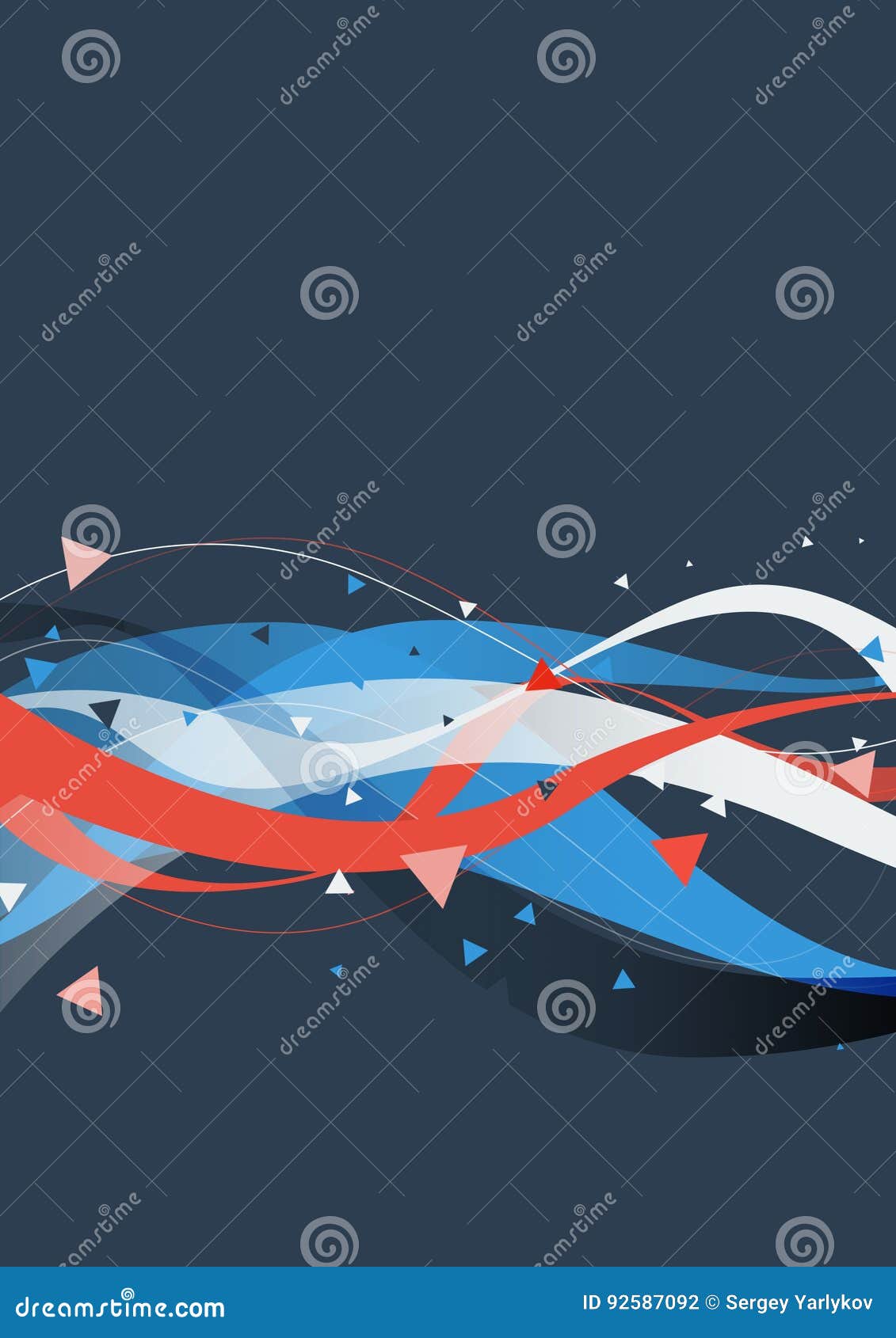 Abstract Digital Brochure Template - Blue and White and Red Color - Web ...