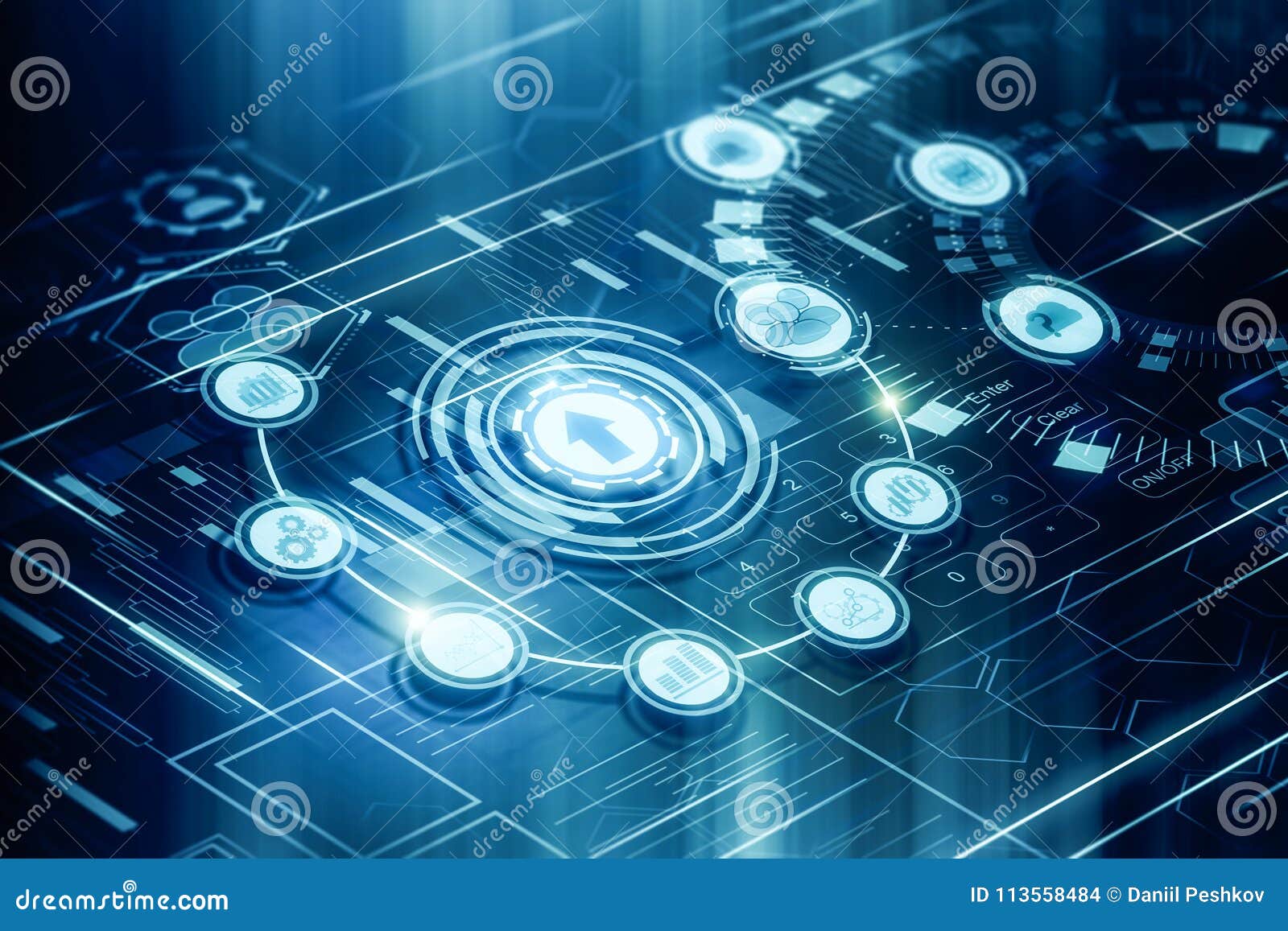 Abstract Business Interface Backdrop Stock Illustration - Illustration ...