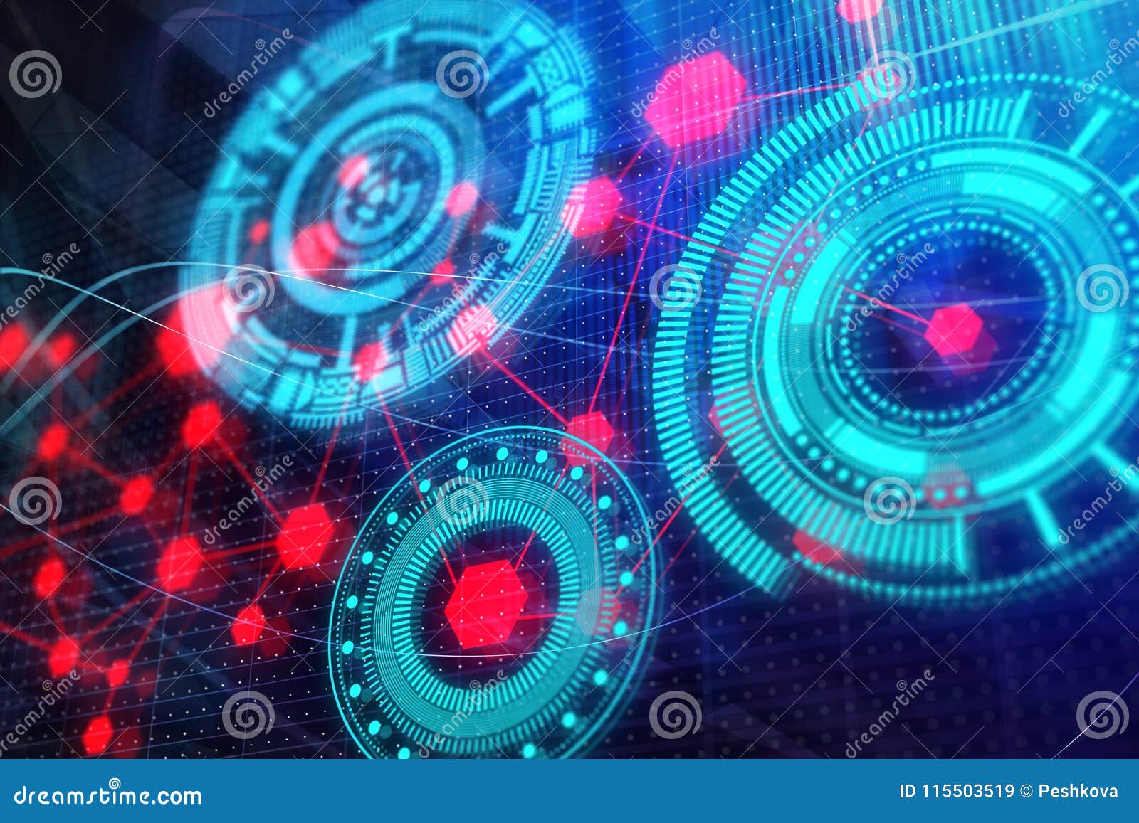 Technology, Future, Media and Hologram Concept Stock Illustration ...