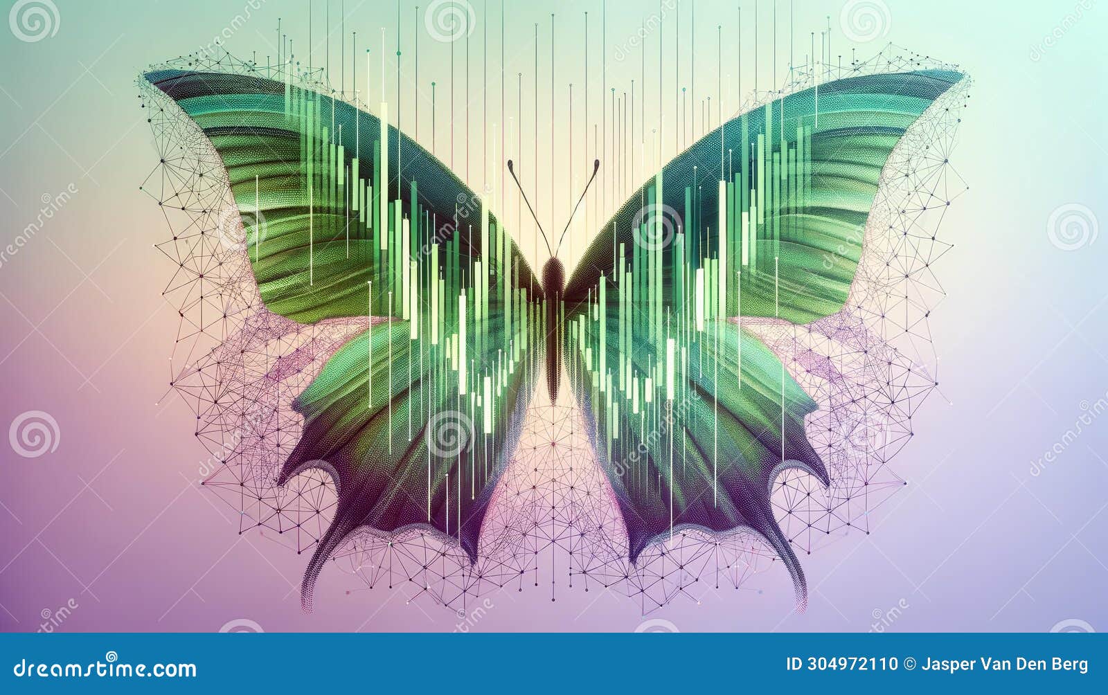 Abstract Digital Butterfly Artwork, Technology and Nature Concept Stock ...