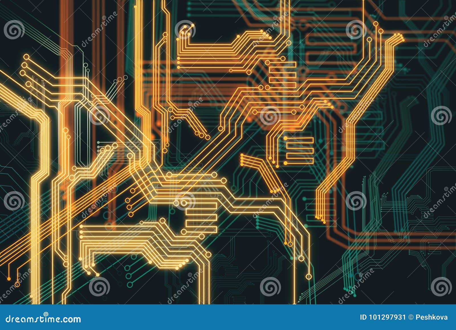 Digital circuit backdrop stock illustration. Illustration of colorful ...