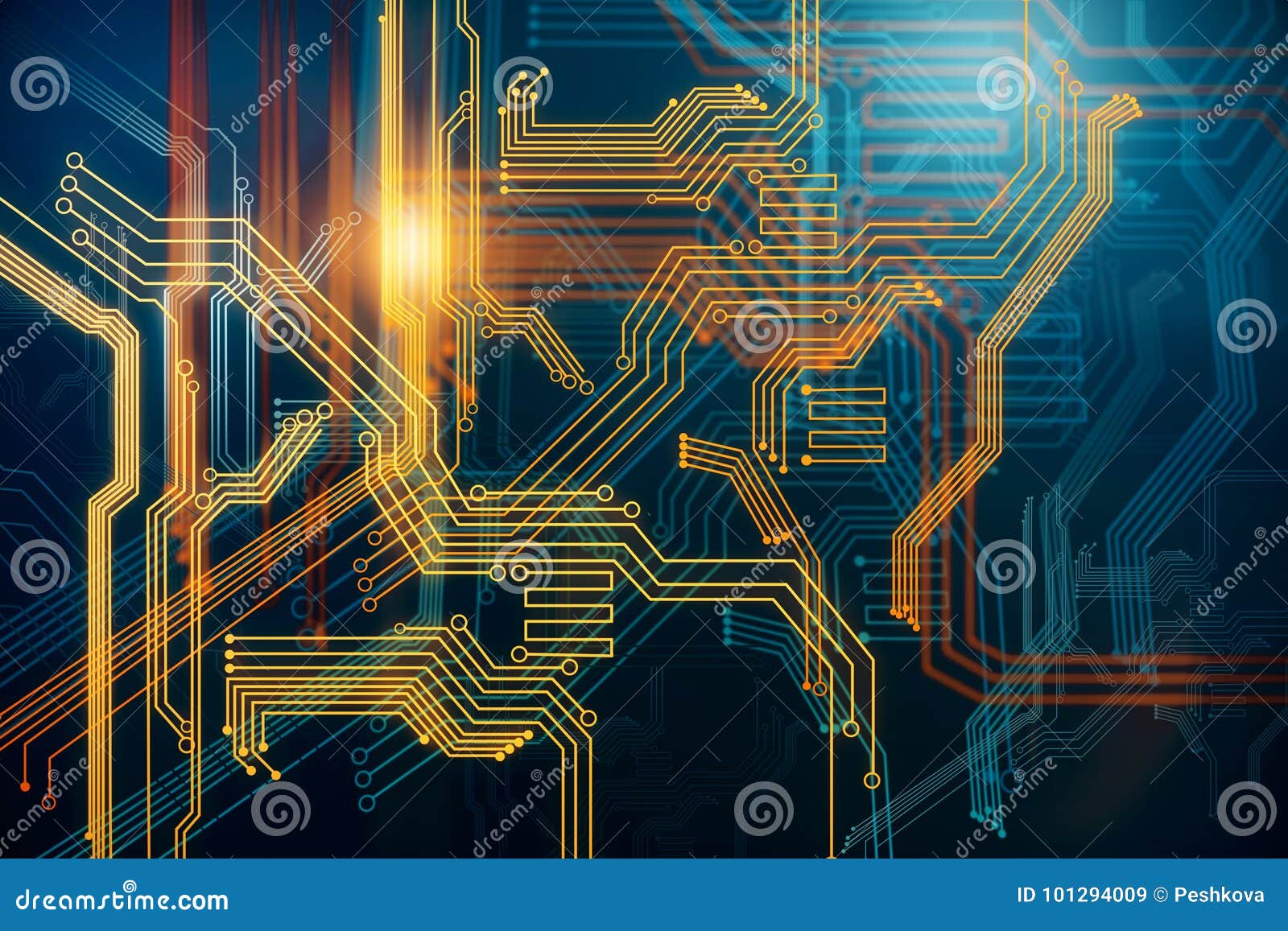 Digital circuit background stock illustration. Illustration of high ...