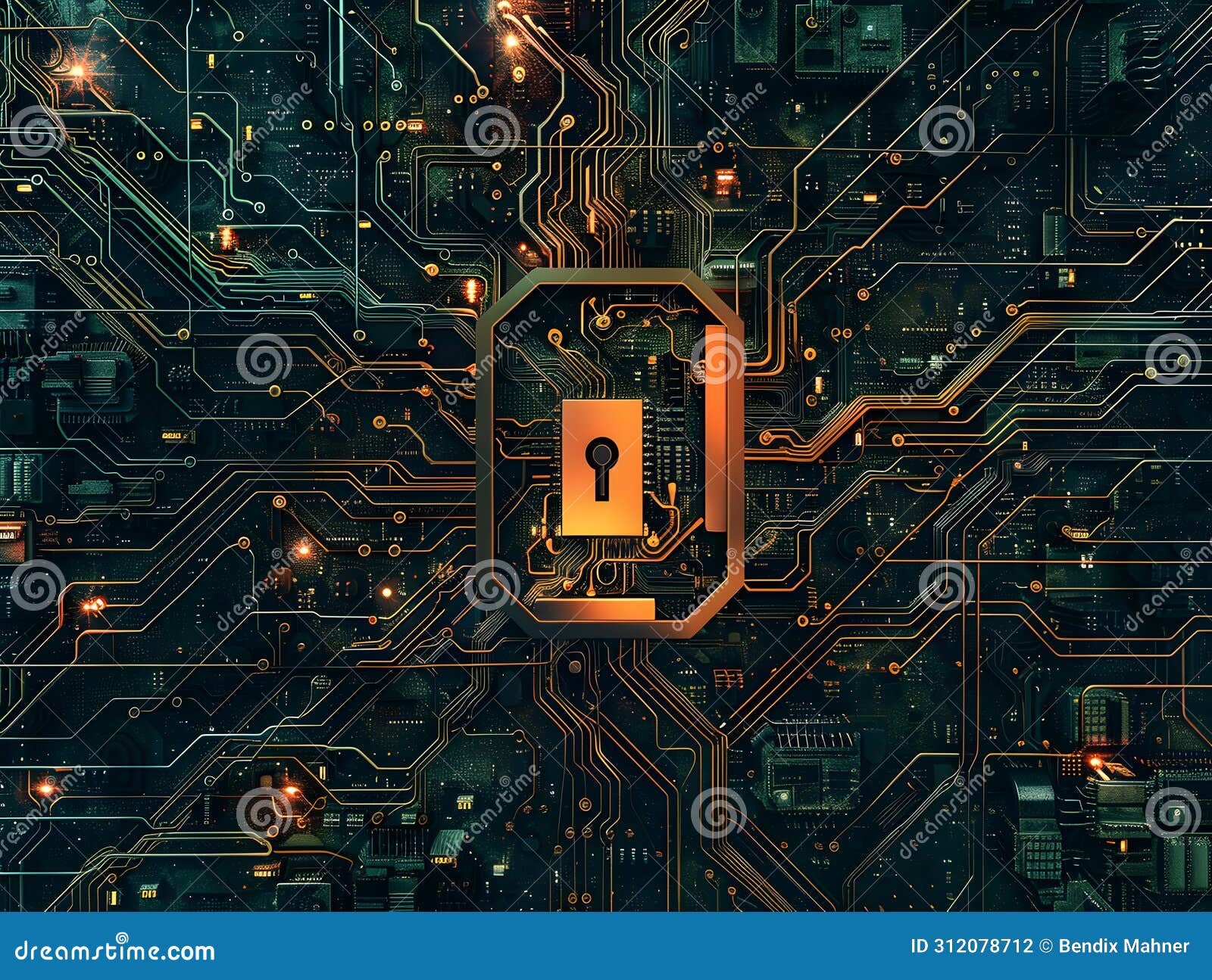 Digital Circuitry Illuminated Abstract Background - Technological ...