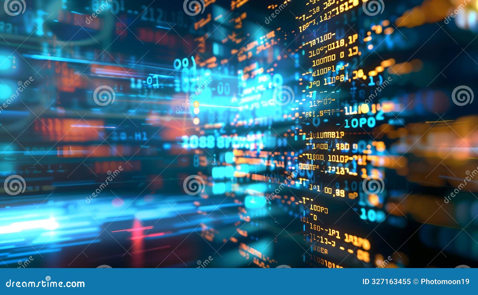 Abstract Digital Code Background Representing Data and Technology_5 Stock Illustration ...
