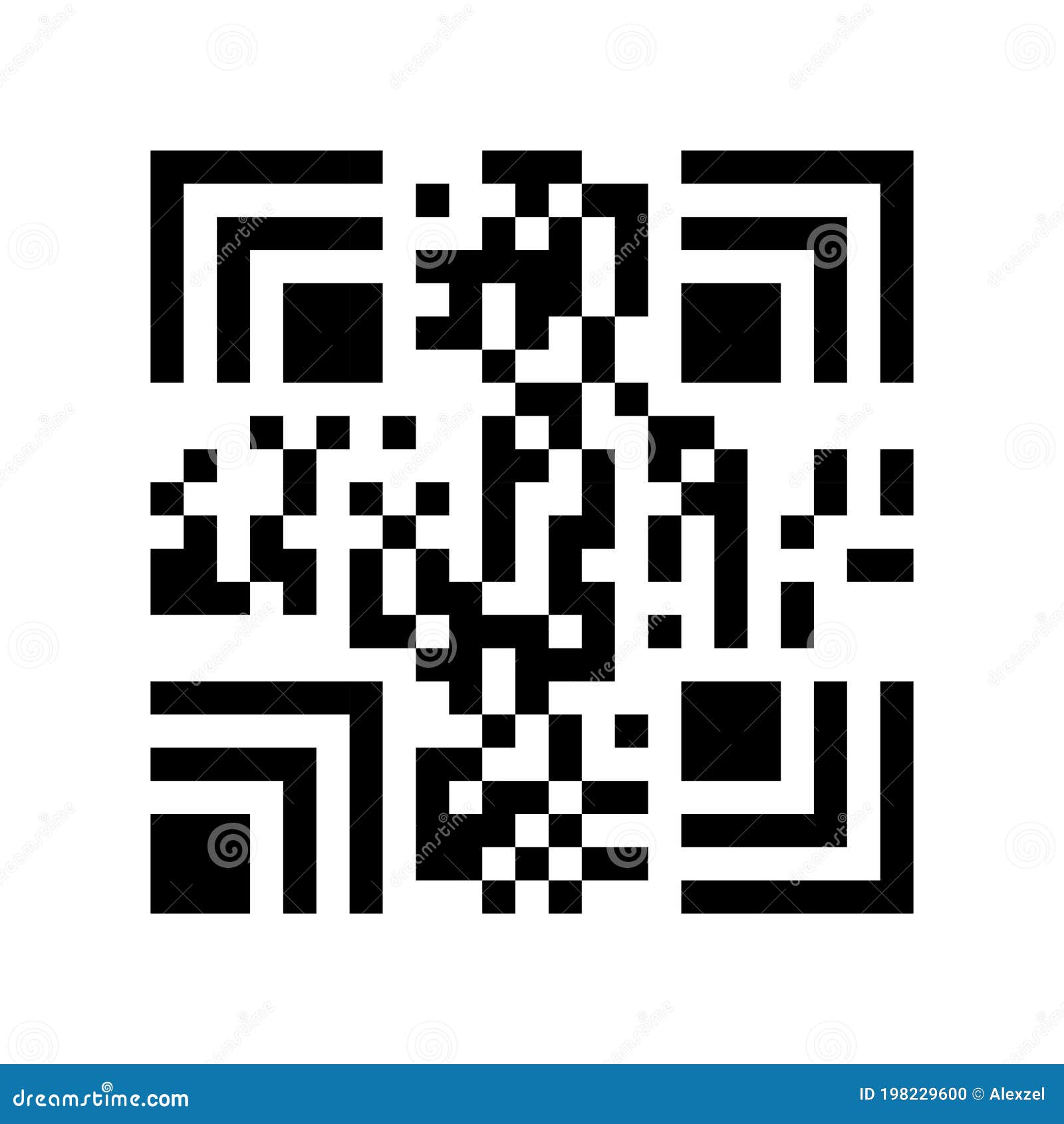 Abstract Digital Code Scanner Barcode Template for Social Media Stock ...