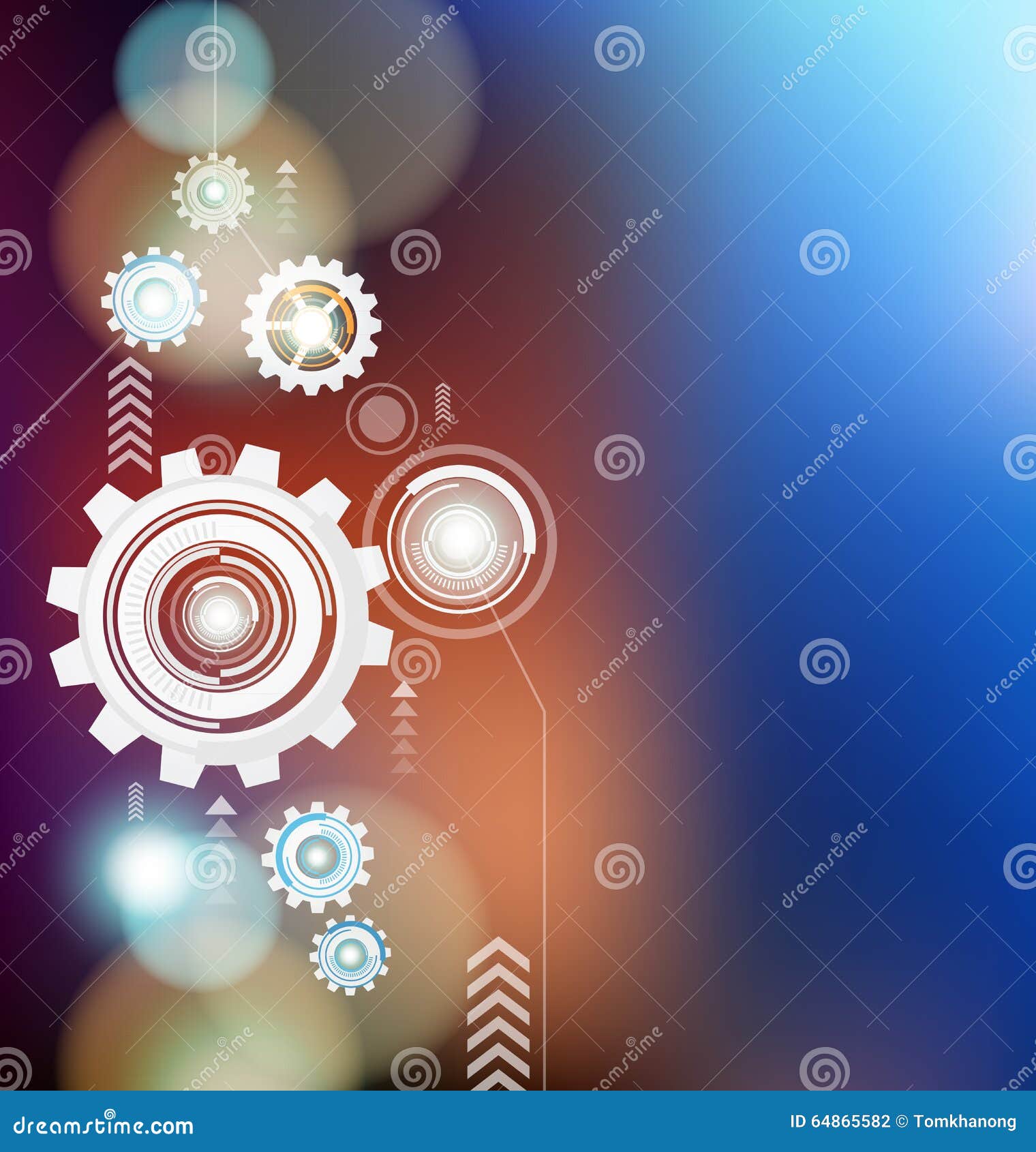 Abstract Digital Cogs Wheels Background Vector Design Stock Vector ...