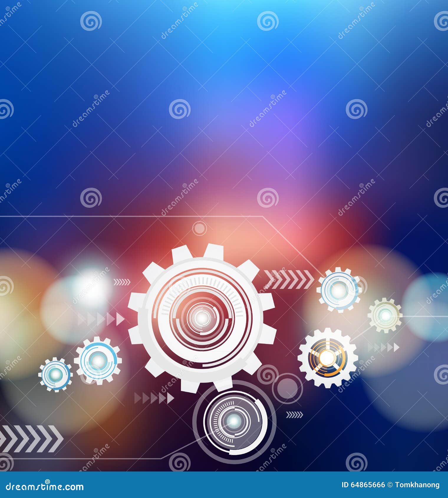 Abstract Digital Cogs Wheels Background Vector Design Stock Vector ...