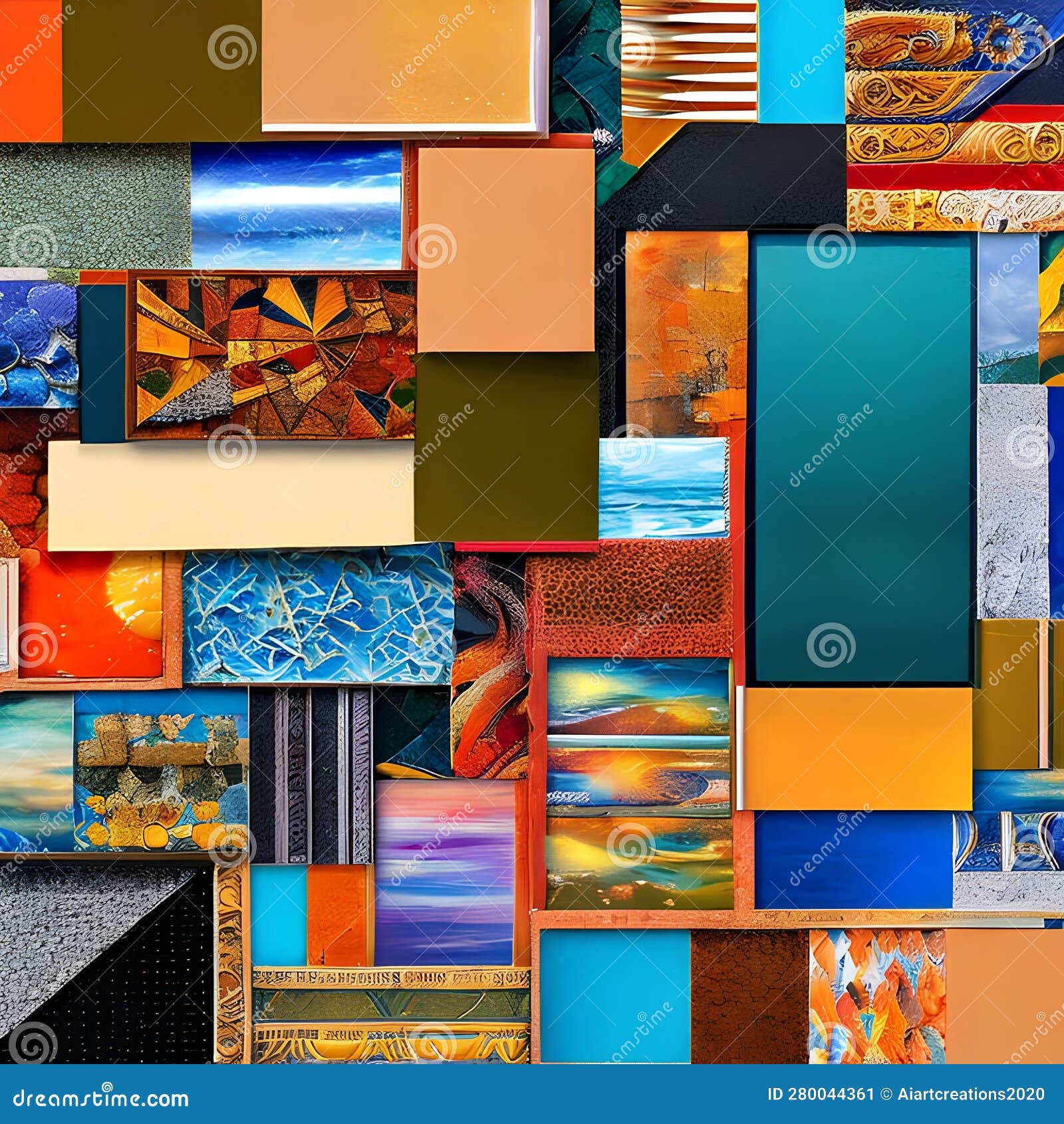 1628 Abstract Digital Collage: A Creative And Eclectic Background ...