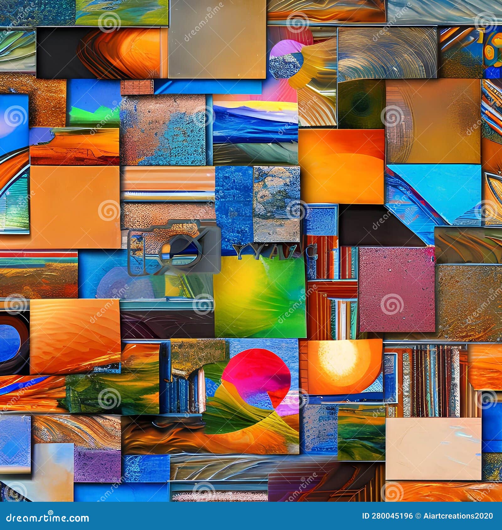 1648 Abstract Digital Collage: A Creative And Eclectic Background ...