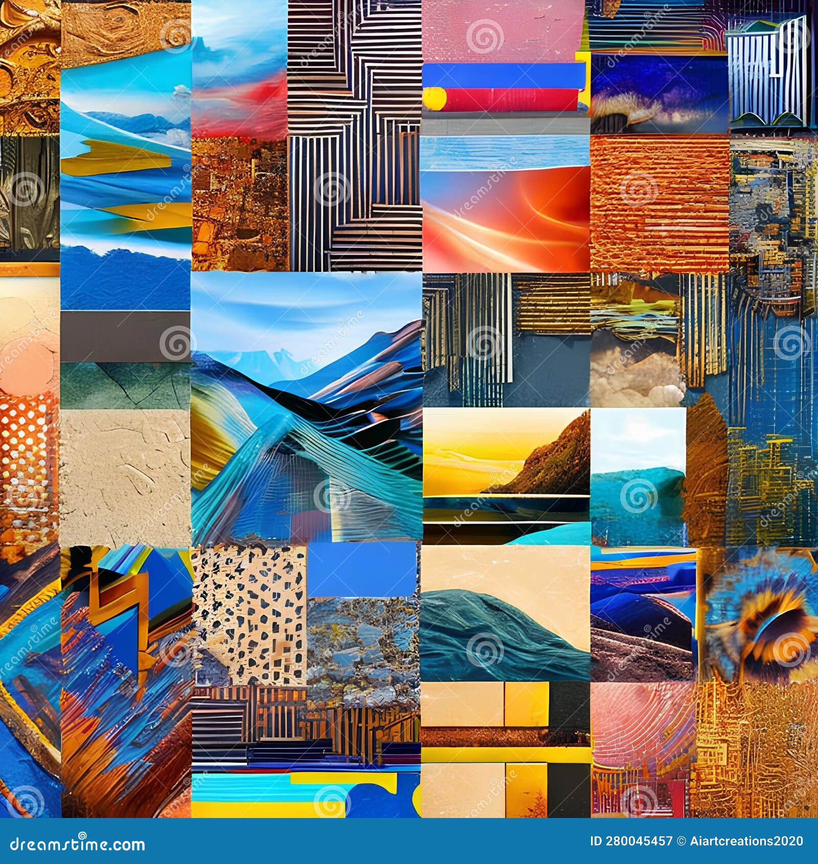 1628 Abstract Digital Collage: A Creative And Eclectic Background ...