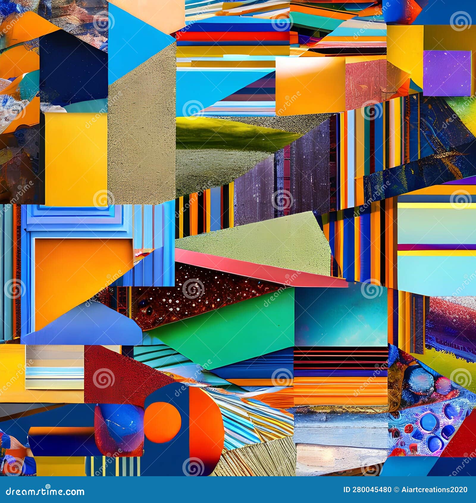1668 Abstract Digital Collage: A Creative And Eclectic Background ...