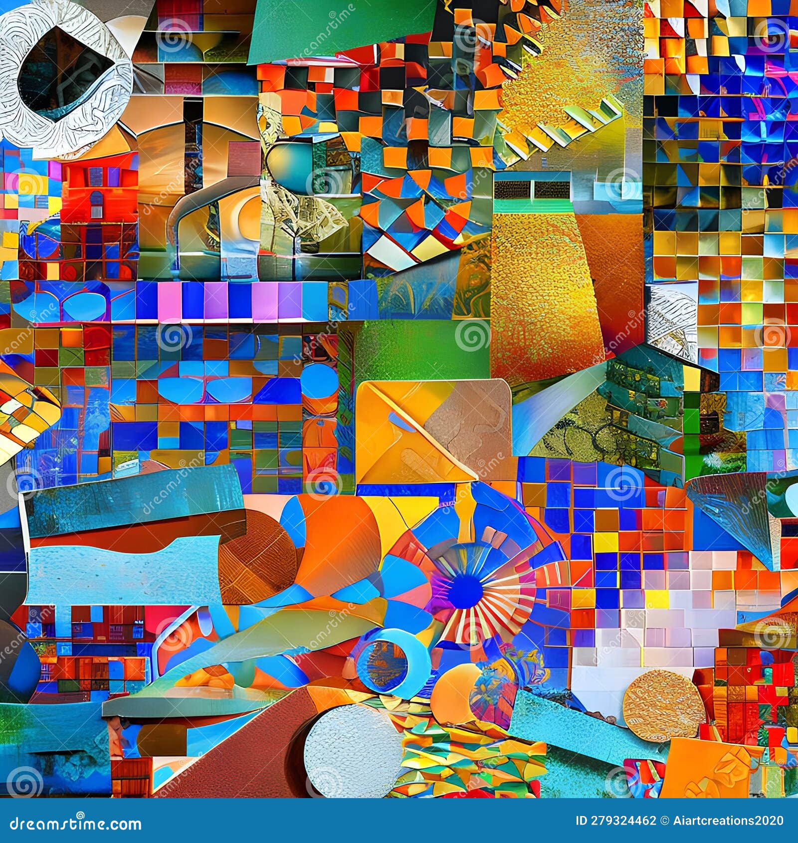 1386 Abstract Digital Collage: a Creative and Eclectic Background ...