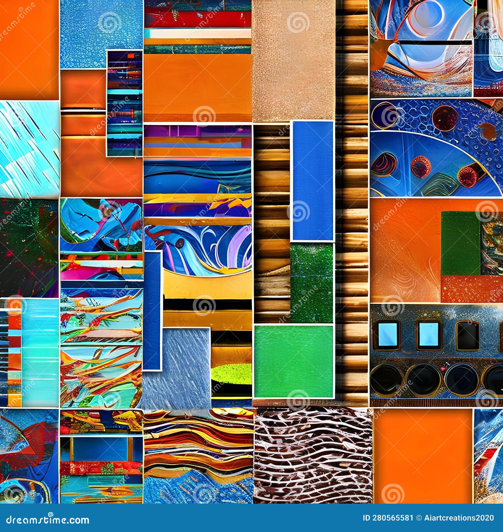 1808 Abstract Digital Collage: A Creative And Eclectic Background ...