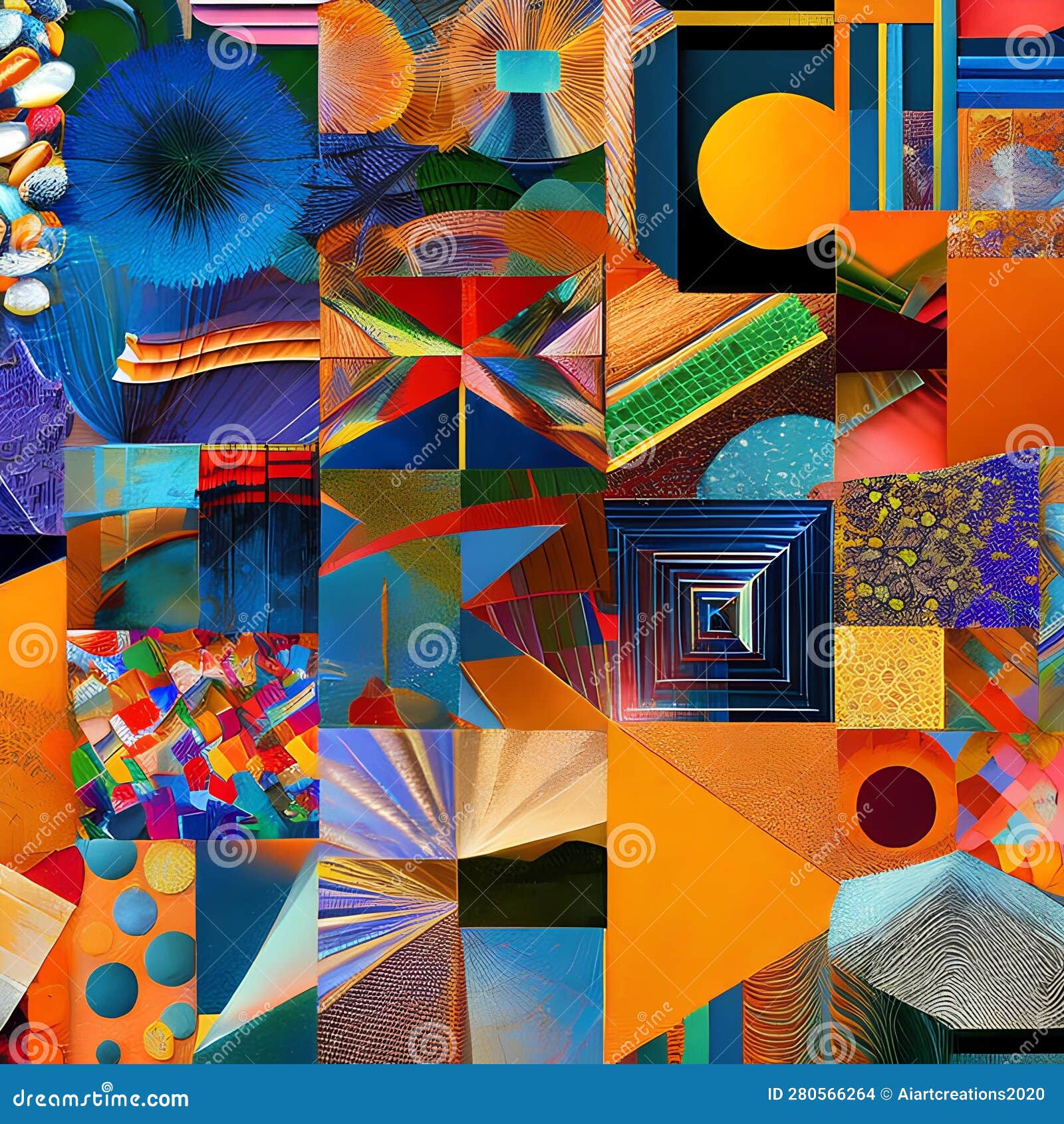 1828 Abstract Digital Collage: a Creative and Eclectic Background ...