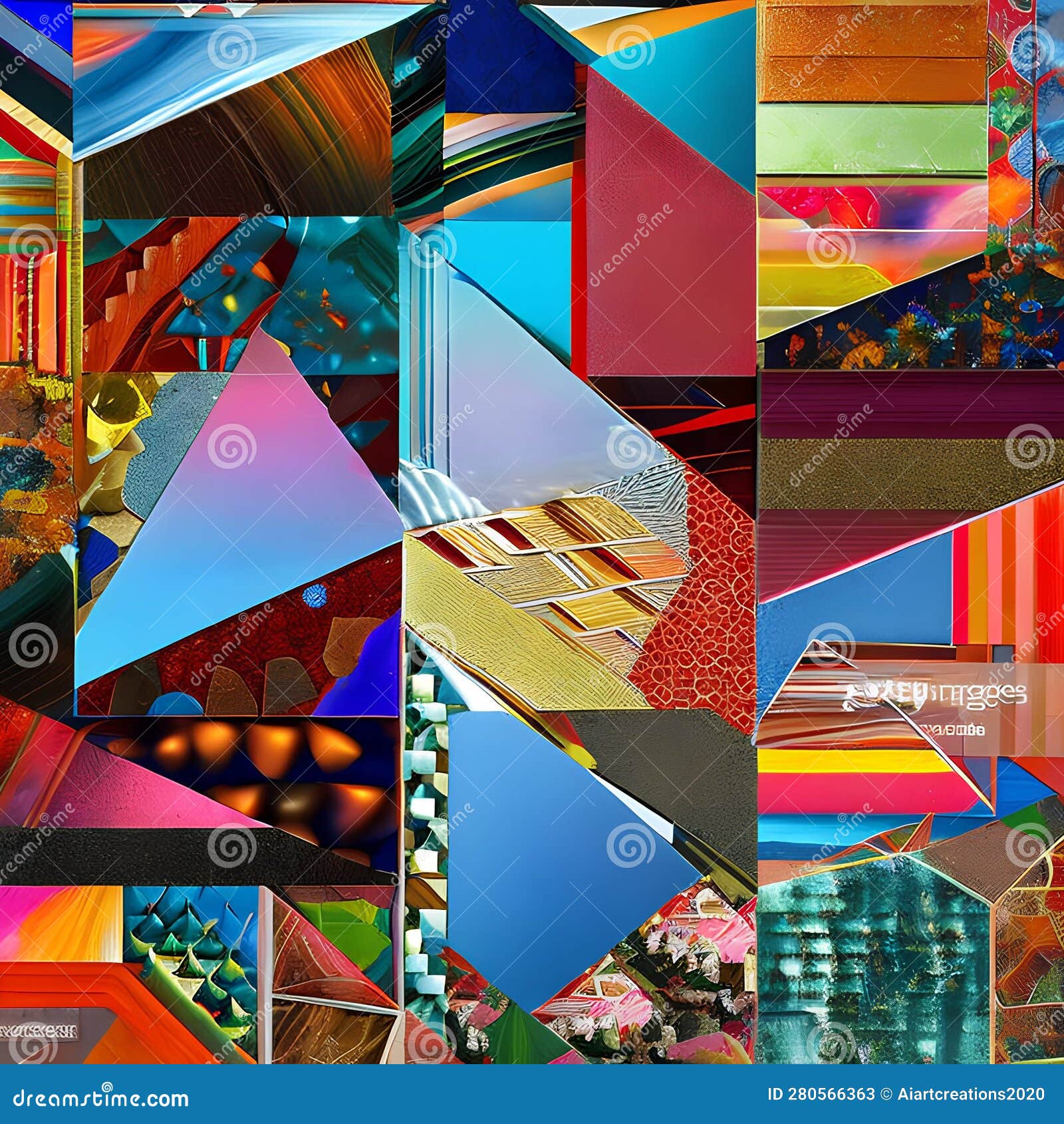 1828 Abstract Digital Collage: a Creative and Eclectic Background ...