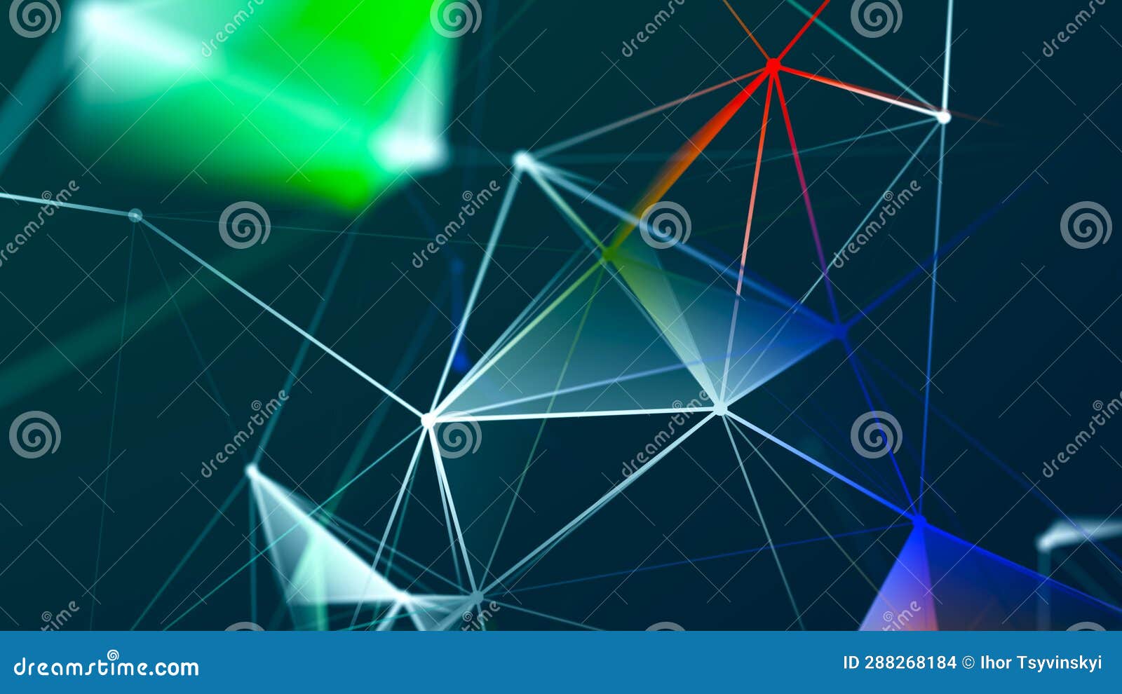 Abstract Digital Communication Points. Technological Background. Network Connection Structure ...