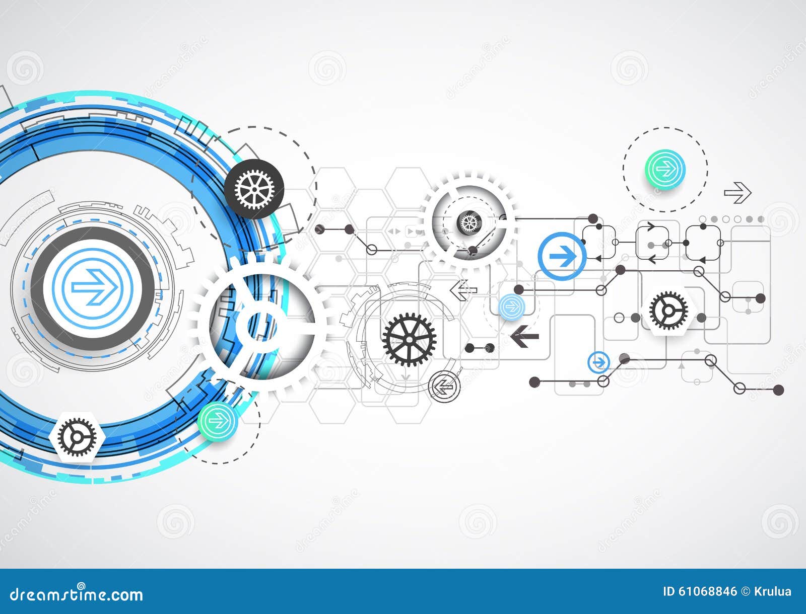 Abstract Digital Communication Technology Background. Stock Vector ...