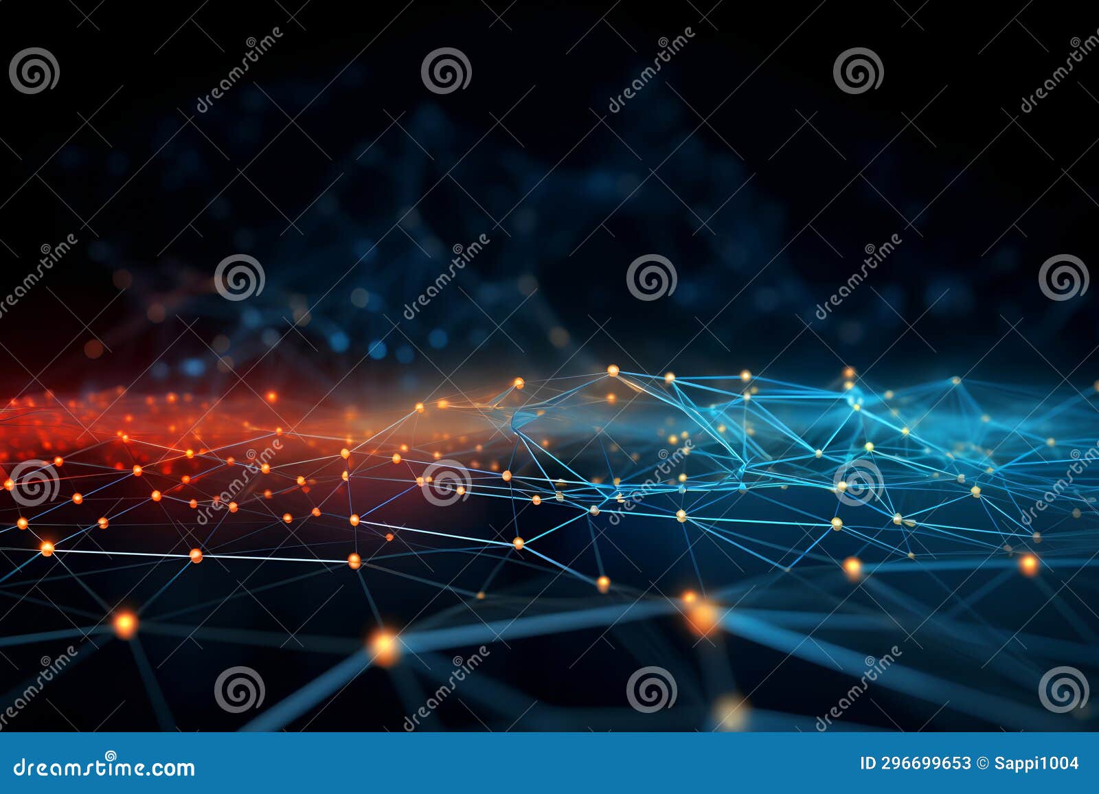 Abstract Digital Connection Dots and Lines Background for Technology ...