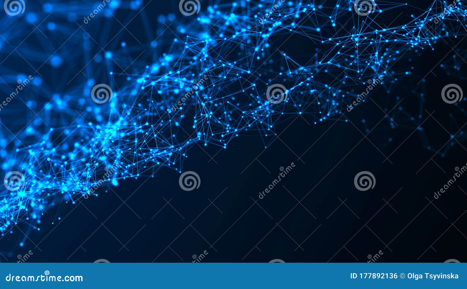 Abstract Digital Connection Dots and Lines. Technology Background. Network Connection Structure ...