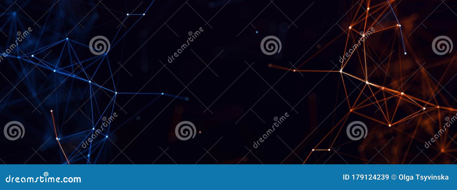 Abstract Digital Connection Dots And Lines Technology Background Network Connection Structure