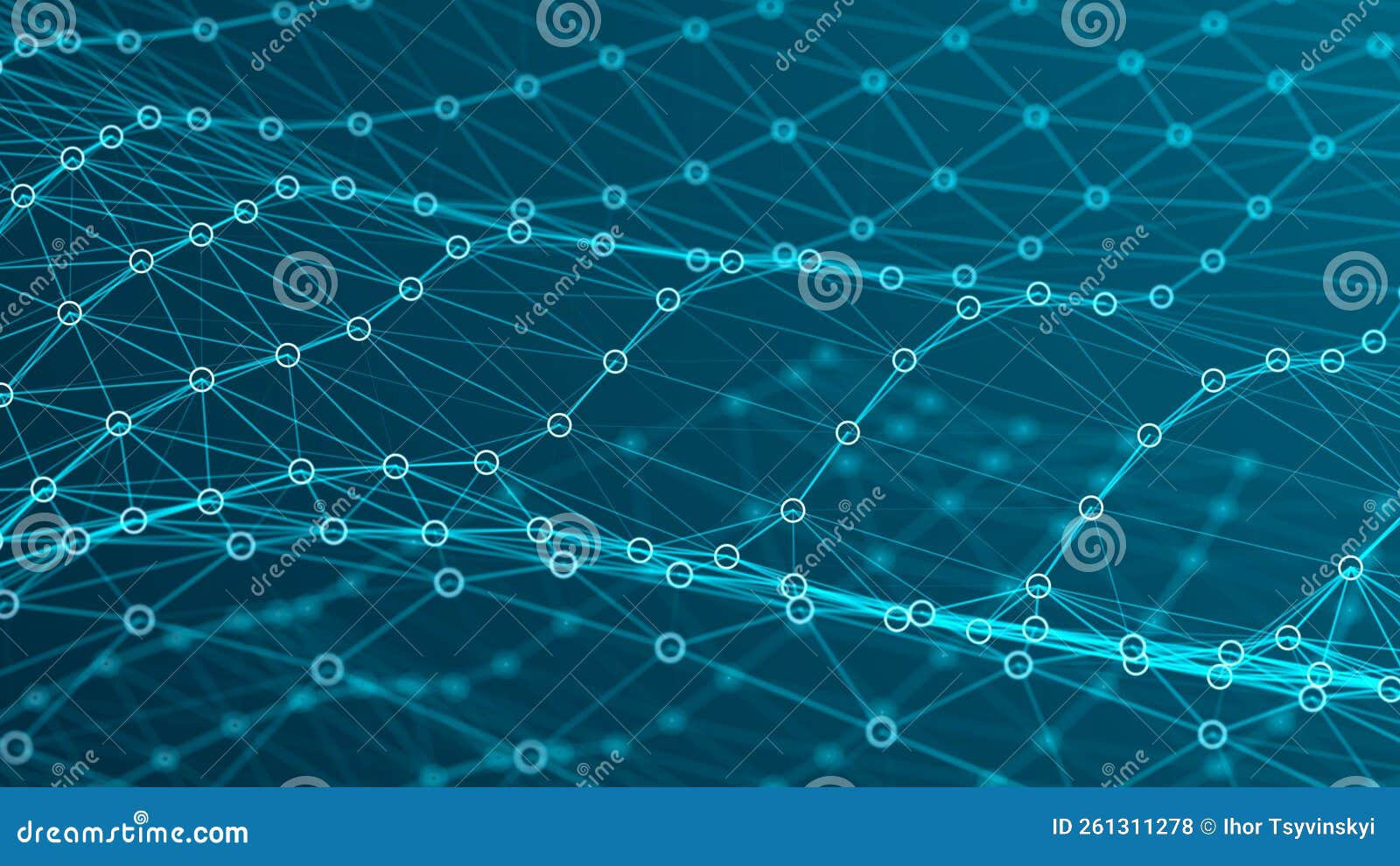 Abstract Digital Connection Dots Technology Background Network