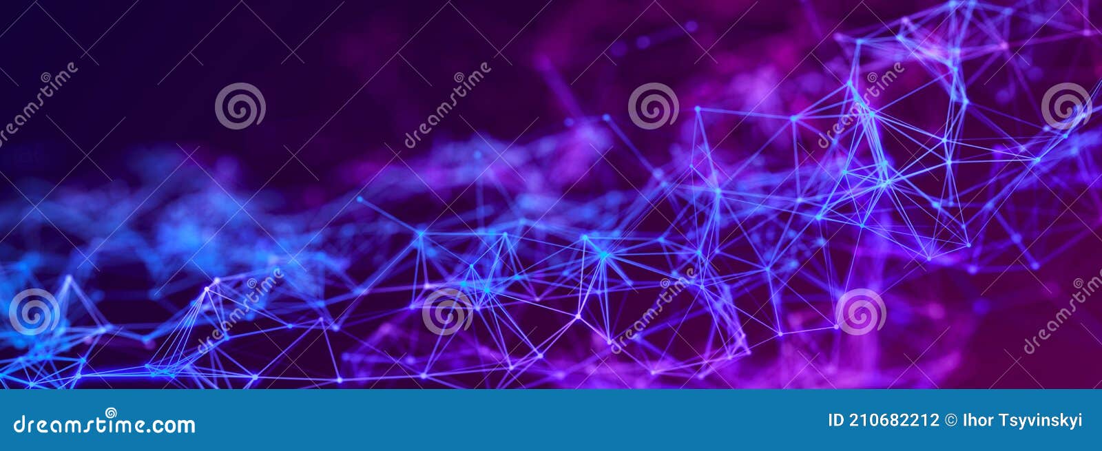 Abstract Digital Connection Dots. Technology Background. Network Connection Structure. 3d ...