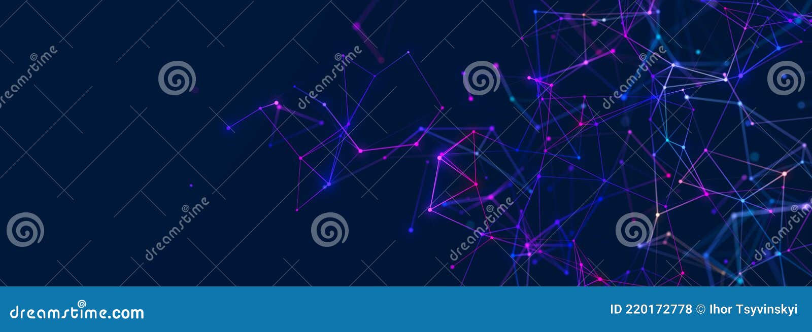 Abstract Digital Connection Dots. Technology Background. Network Connection Structure. 3d ...