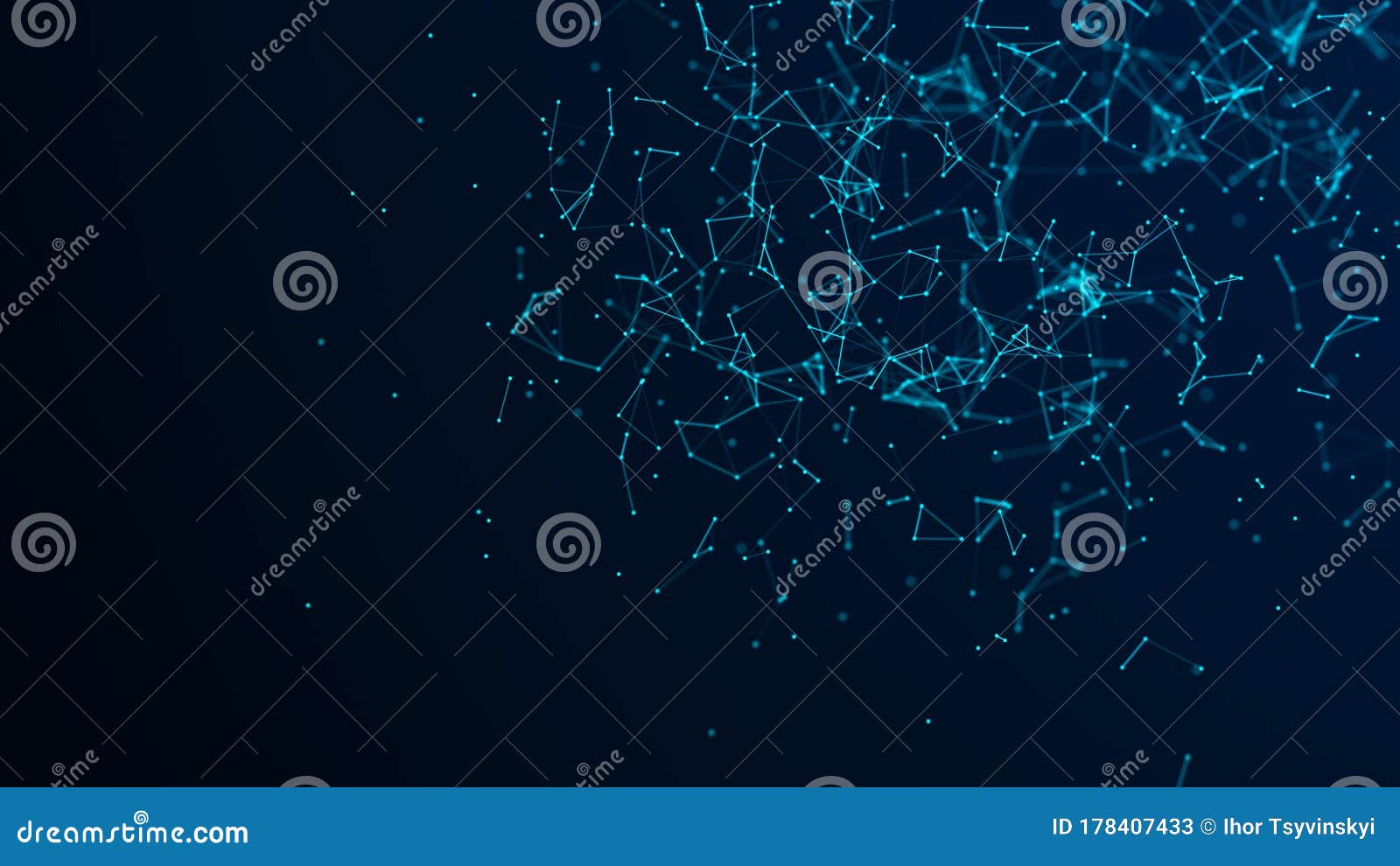 Abstract Digital Connection Dots. Technology Background. Network Connection Structure. Plexus ...