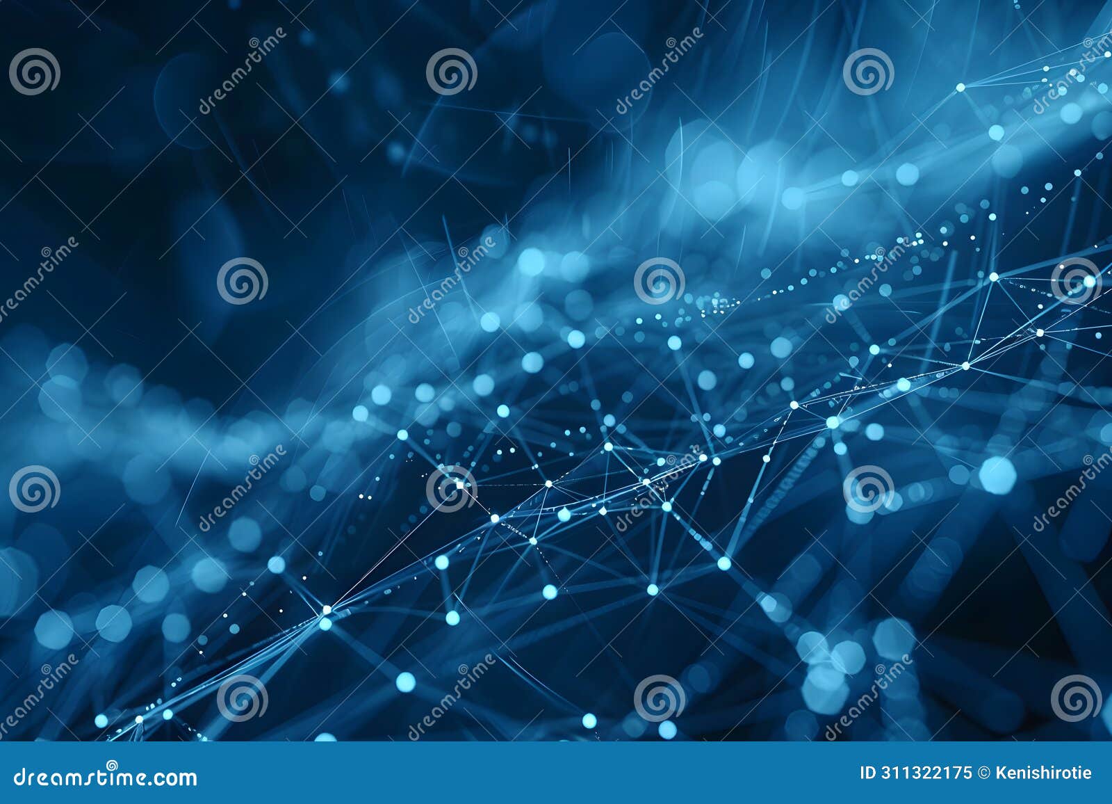 Abstract Digital Connection Moving Dots and Lines for Technology ...