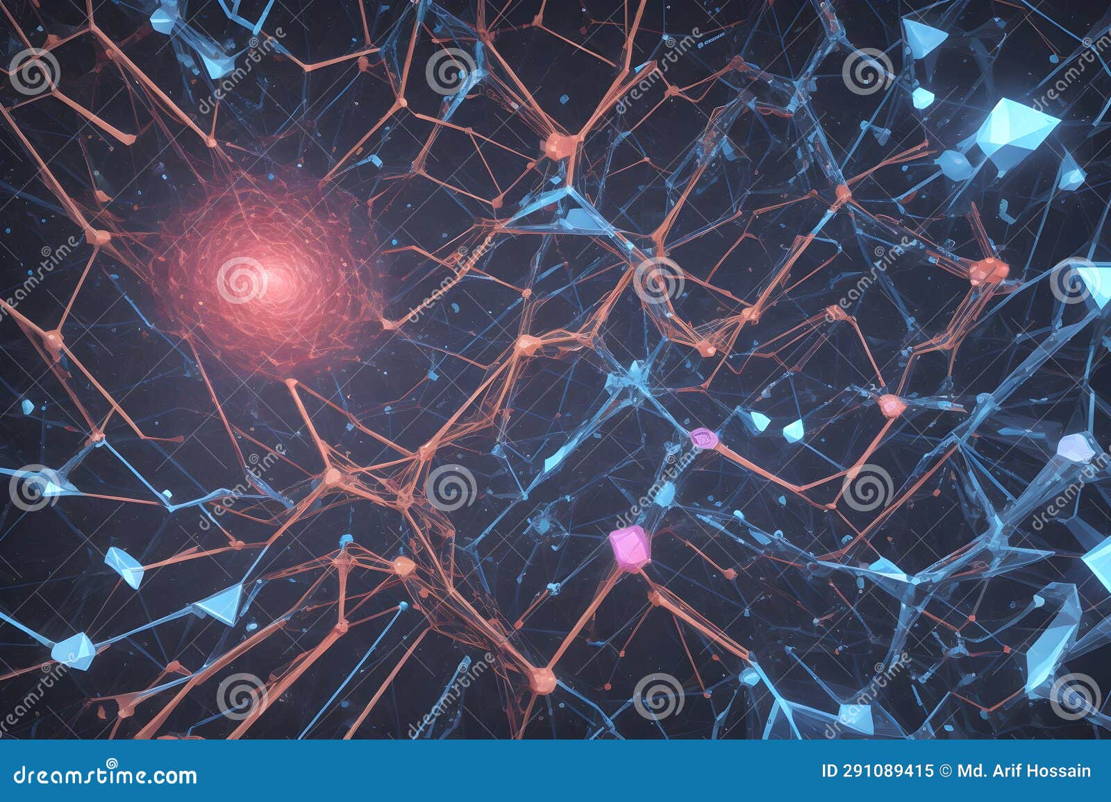 Abstract Digital Connections with Data and Blockchain Technology ...