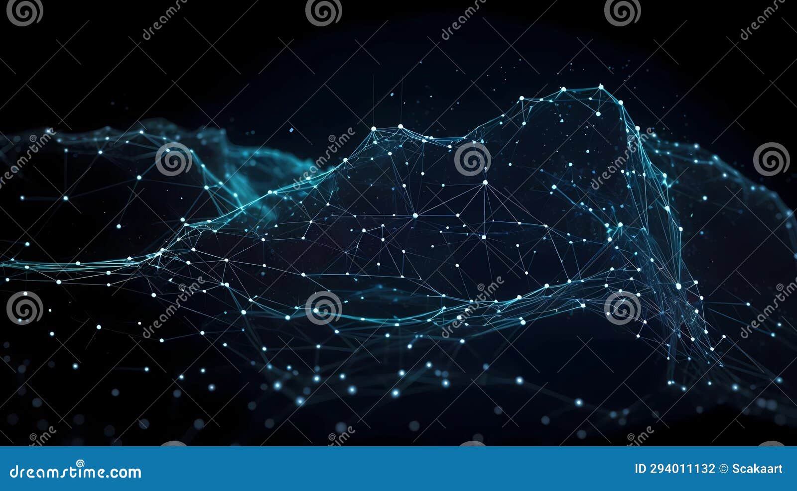 Abstract Digital Connections with Data and Blockchain Technology Stock ...