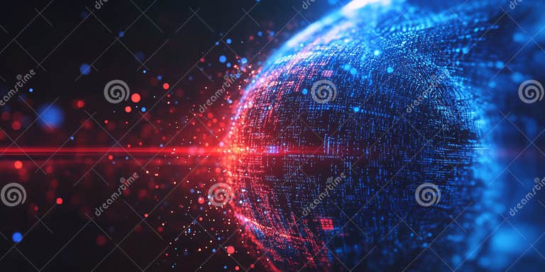 This is an Abstract Digital Data Background Composed of Network ...