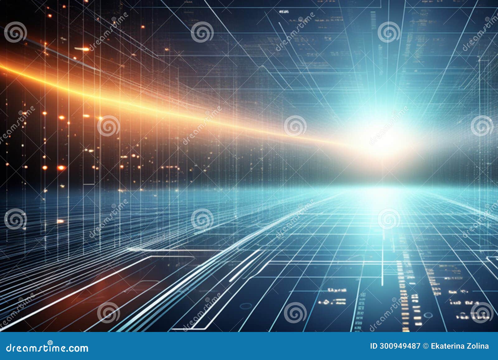 Abstract Digital Data Background. Internet Speed. Communication Network ...