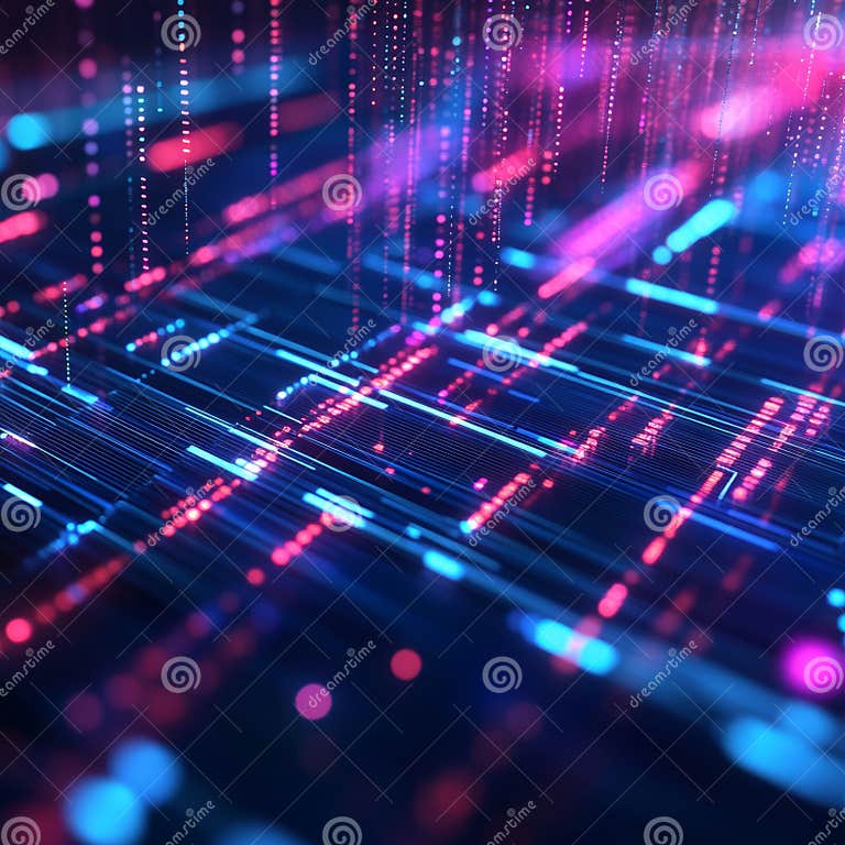 Abstract Digital Data Flow with Structured Patterns in Creative ...