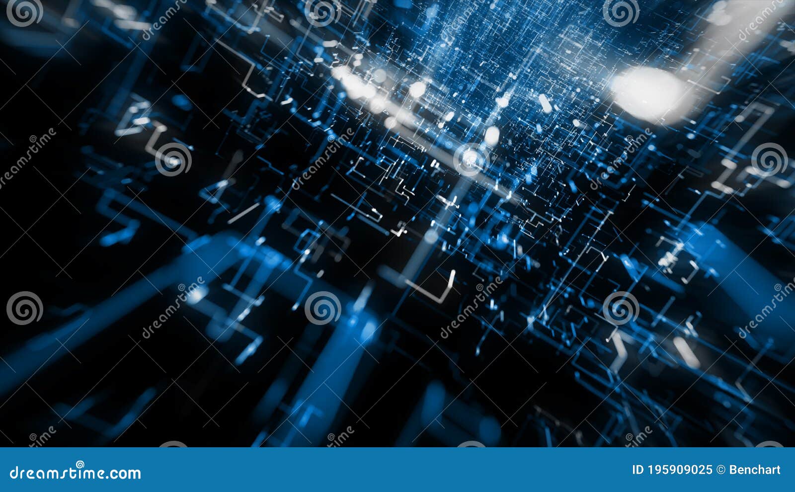 Abstract Digital Data Hi Tech Background Zoom in Stock Illustration ...