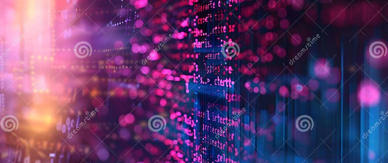 Abstract Digital Data Lights Background for Technology Concepts Stock ...