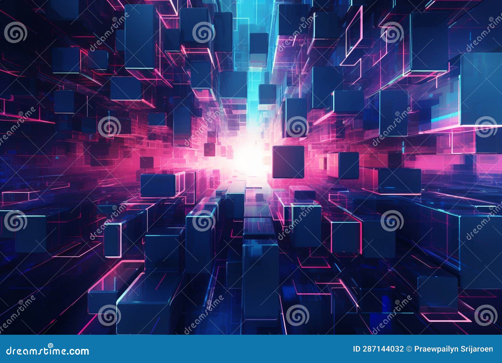 Abstract Digital Data Network Connections Background.Technology ...