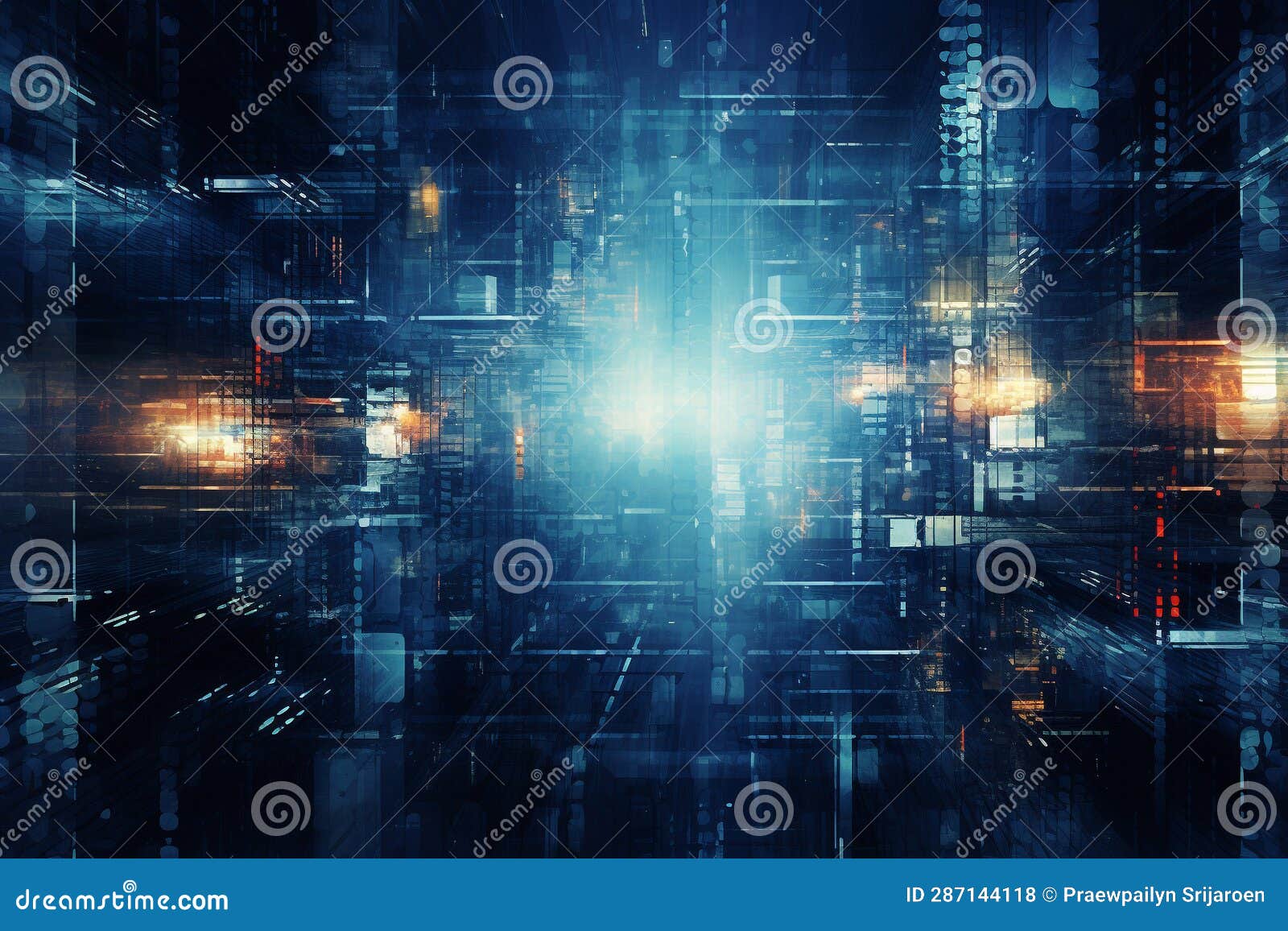 Abstract Digital Data Network Connections Background.Technology ...