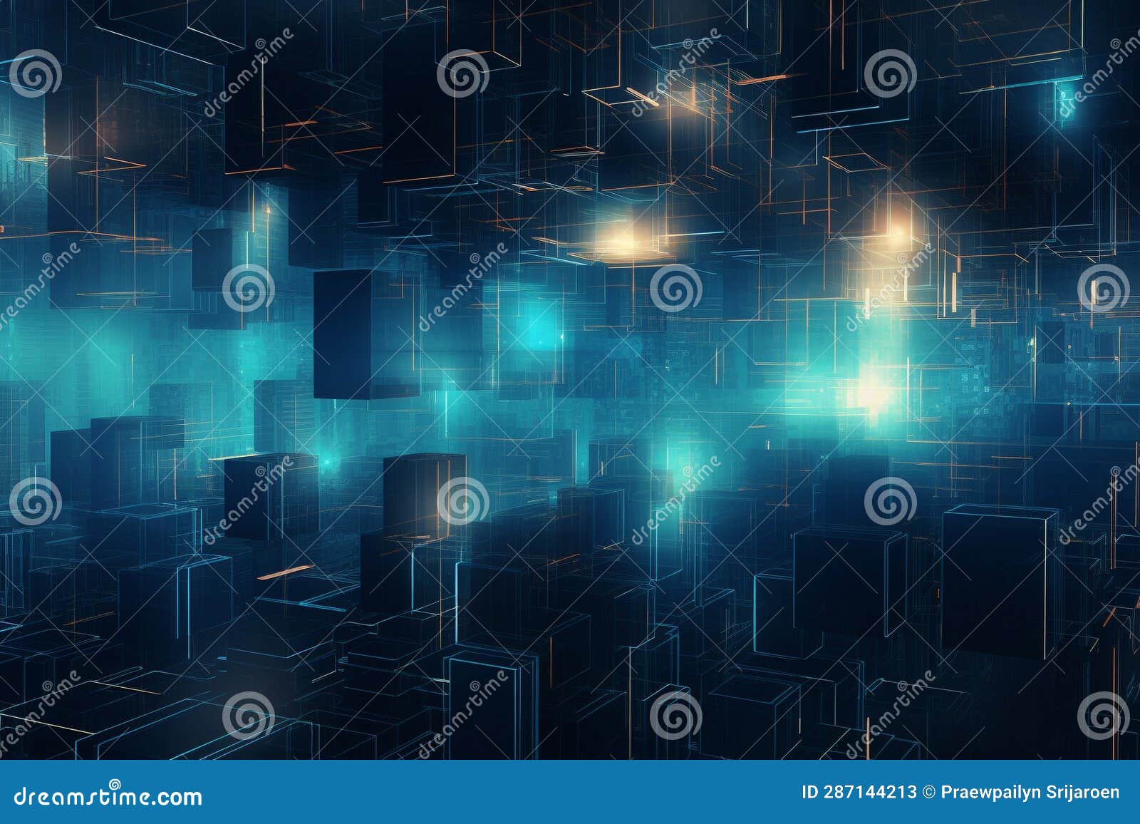 Abstract Digital Data Network Connections Background.Technology ...