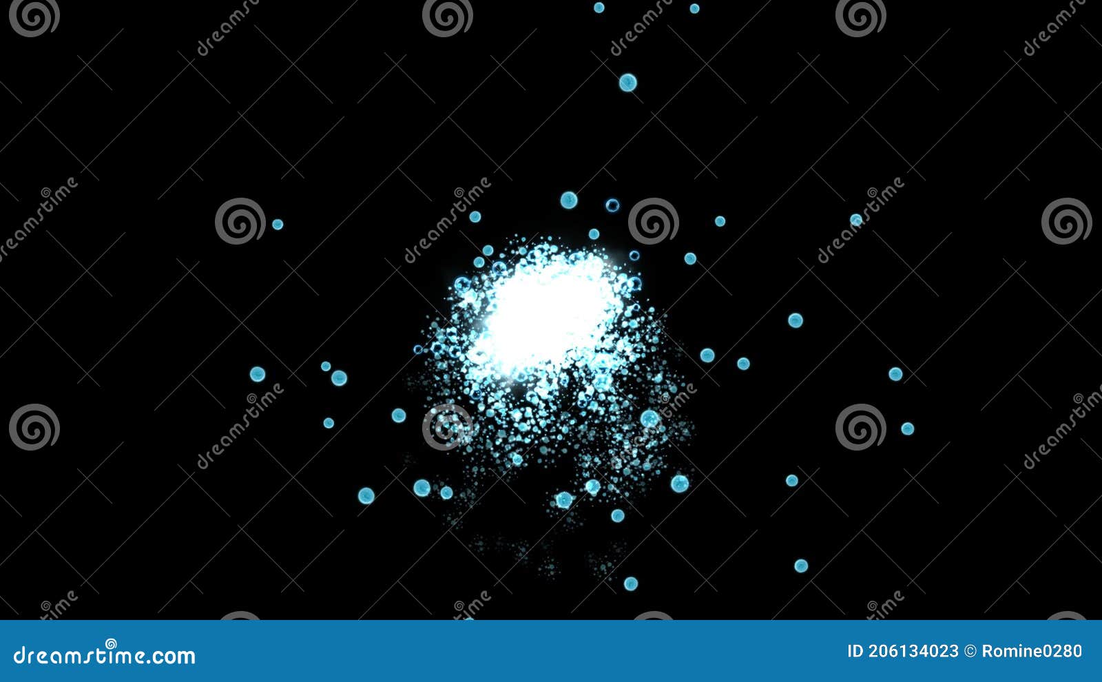 Abstract Digital Design Multiple Color Particle Effect Stock ...