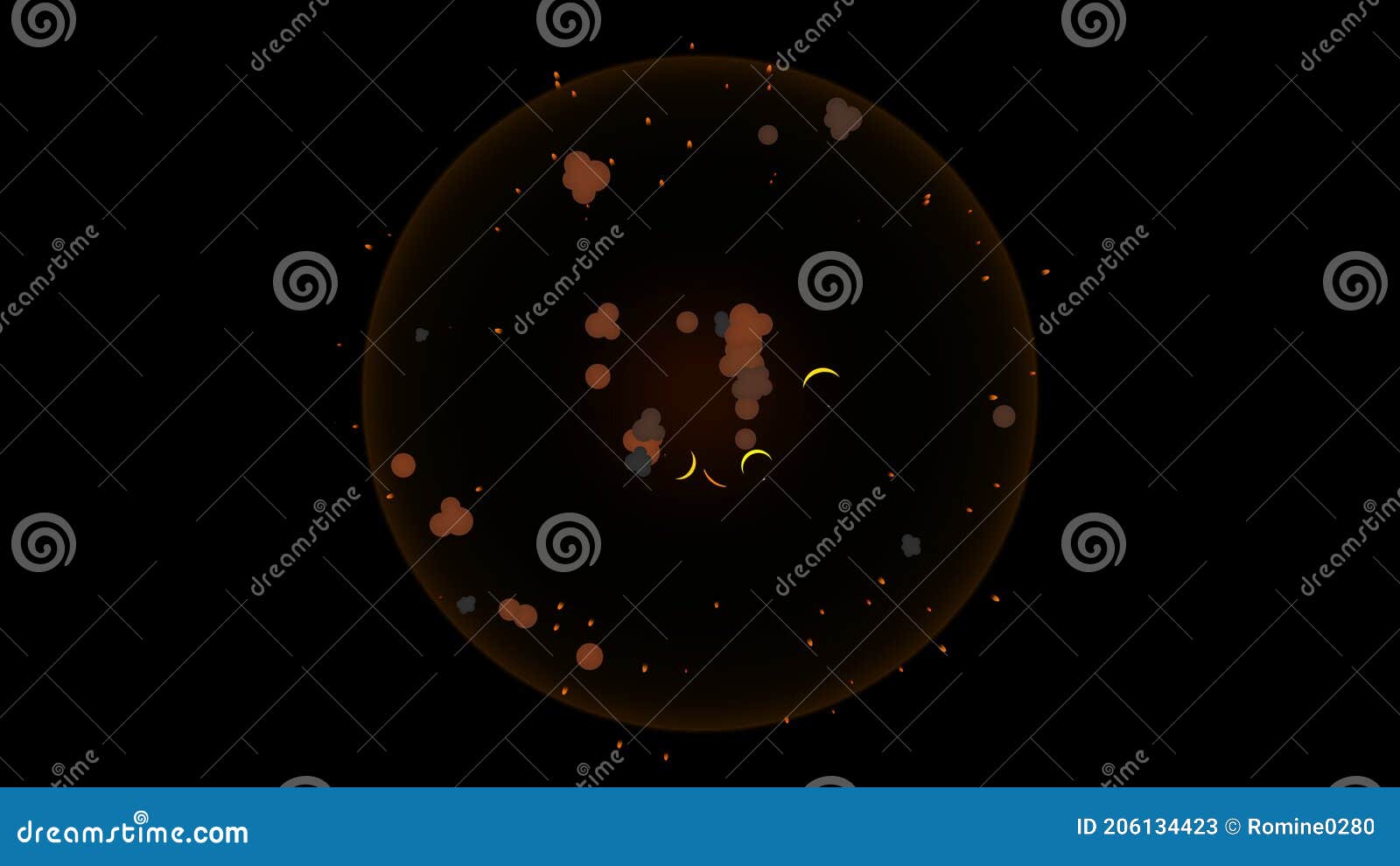 Abstract Digital Design Multiple Color Particle Effect Stock ...